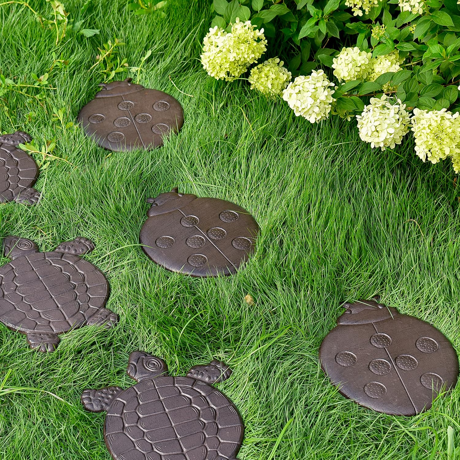 Snapklik.com : Cast Iron Ladybug Stepping Stones, Sturdy Metal Stepping ...
