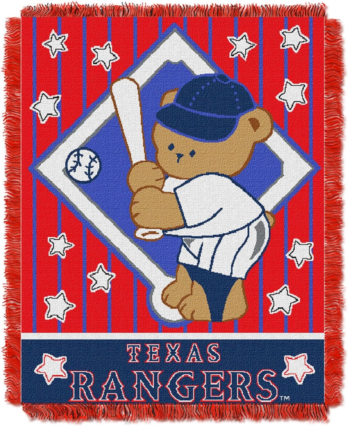 Amazon.com : MLB Texas Rangers Original Woven Jacquard Baby Throw, 36 ...