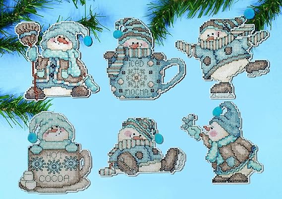 Amazon.com: Design Works Crafts Counted Cross Stitch Ornament Kit, Multi