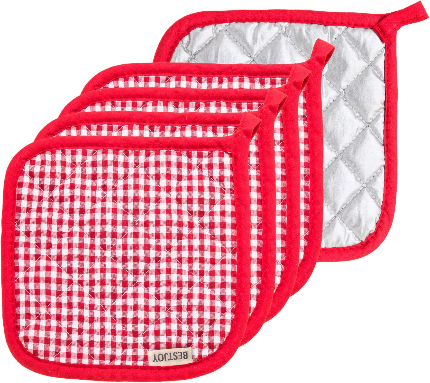 Amazon.com: 5 PCS Pot Holders for Kitchen, Cotton Potholers with Great ...