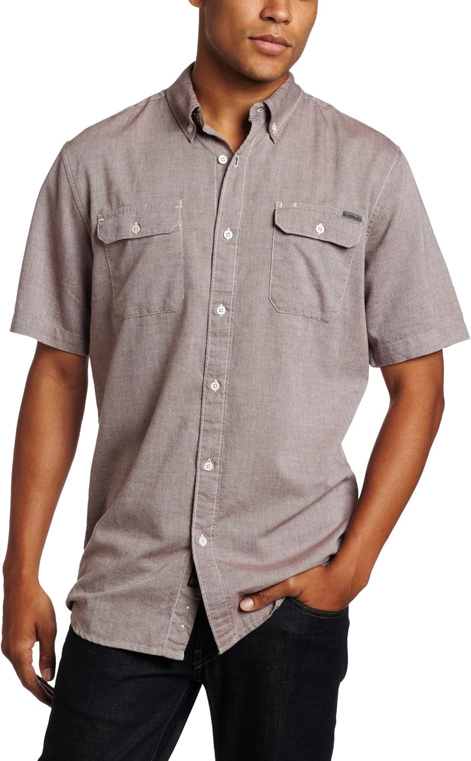 Quiksilver Teen-boysmen's Dorm Duty Woven Shirt, Cabernet, Medium at ...