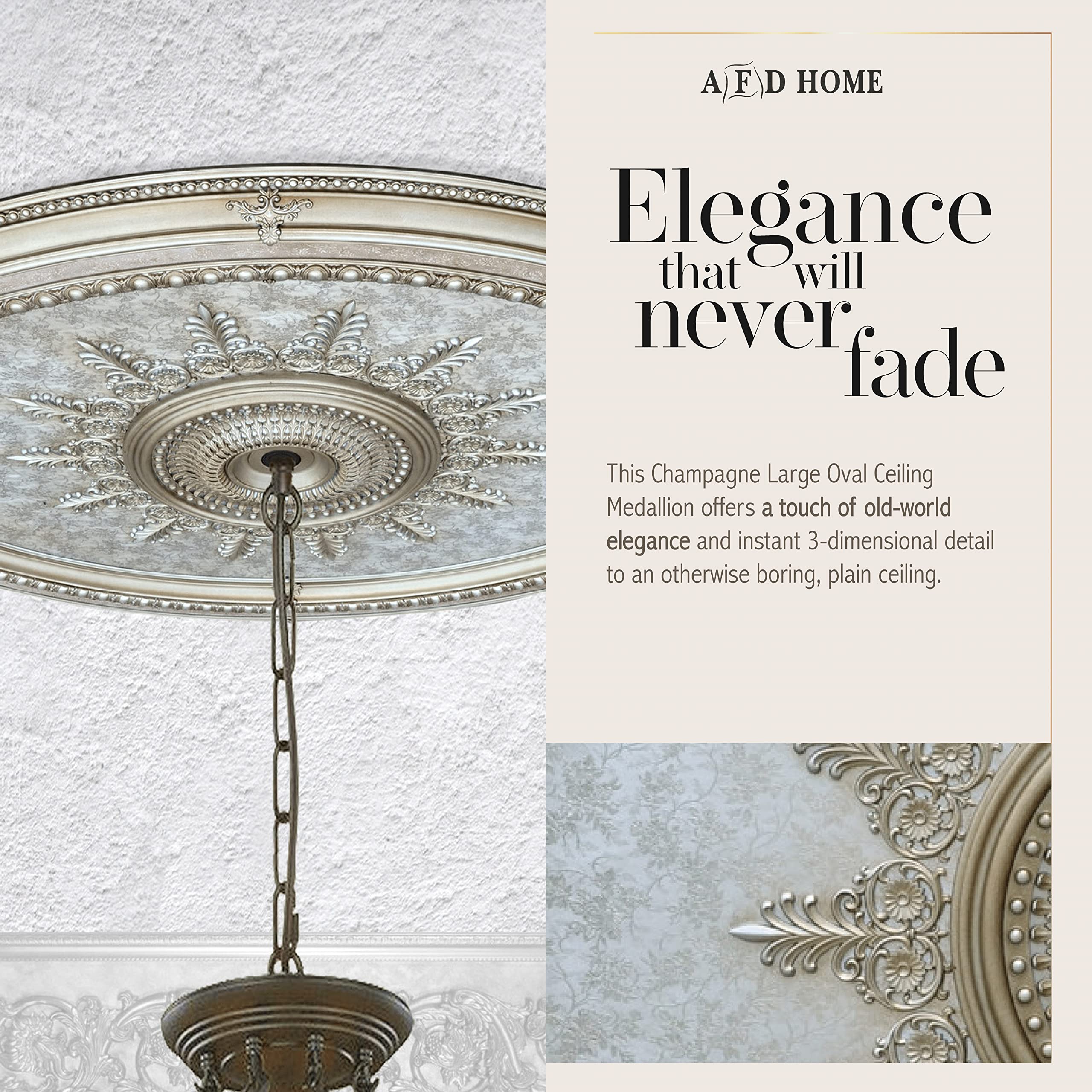 Large Oval Ceiling Medallions