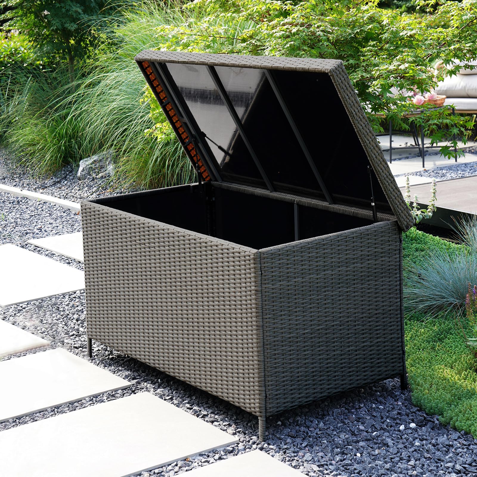 Grand patio Garden Storage Box 540L, Outdoor Large Storage Deck Box ...