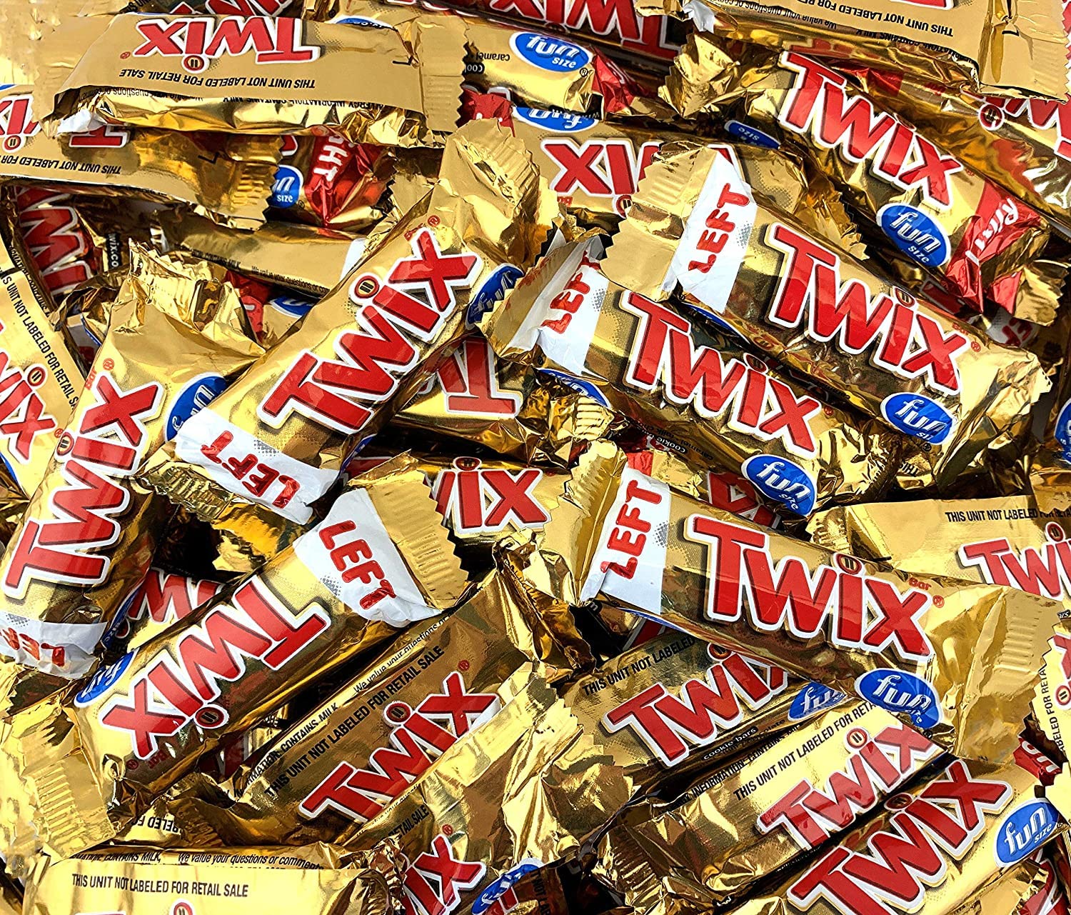 Buy Twix Caramel and Milk Chocolate Fun Size Cookie Bar – LEFT and ...