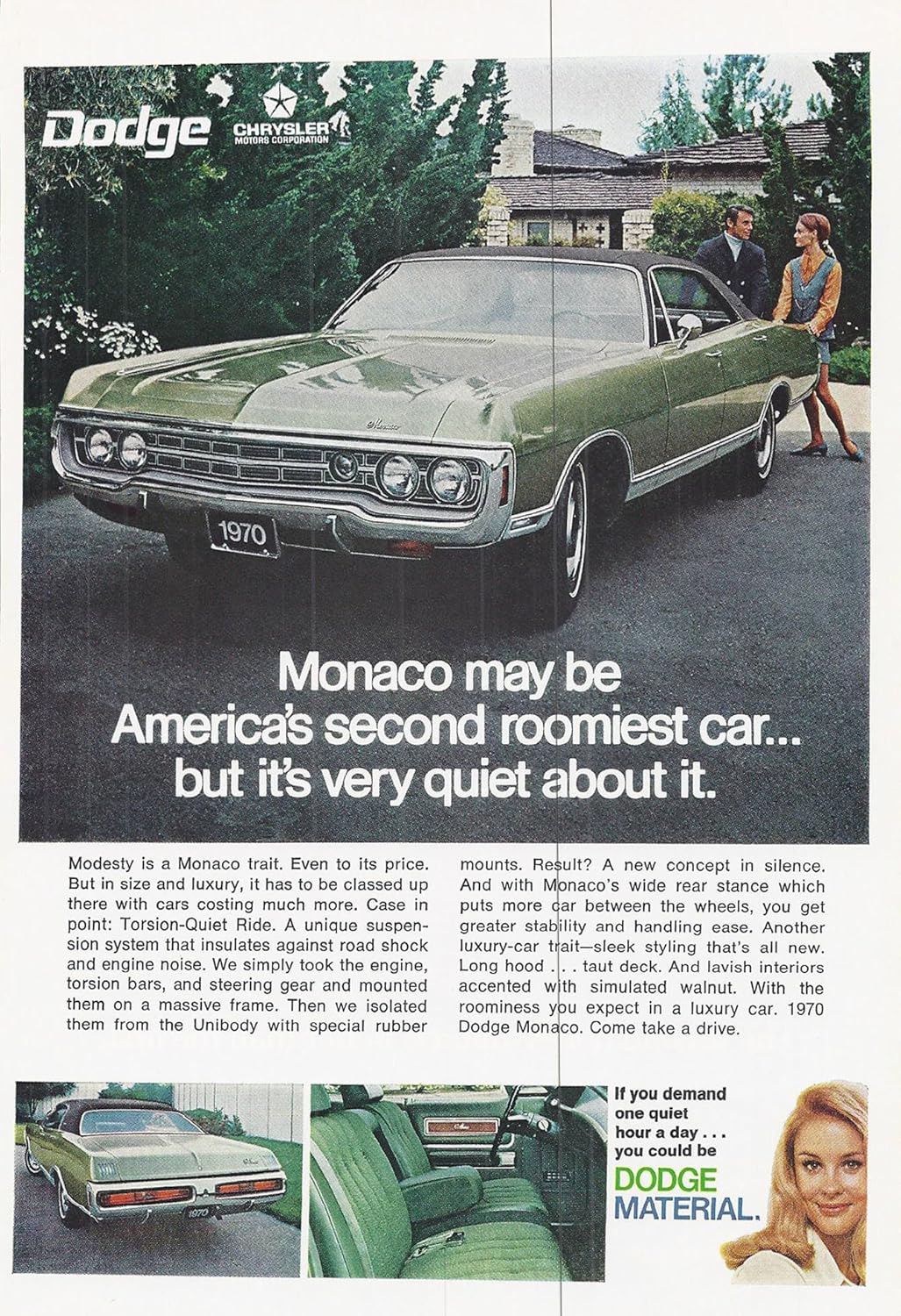 Amazon.com: 1969 Vintage Ad for Chrysler Monaco May Be America's Second ...