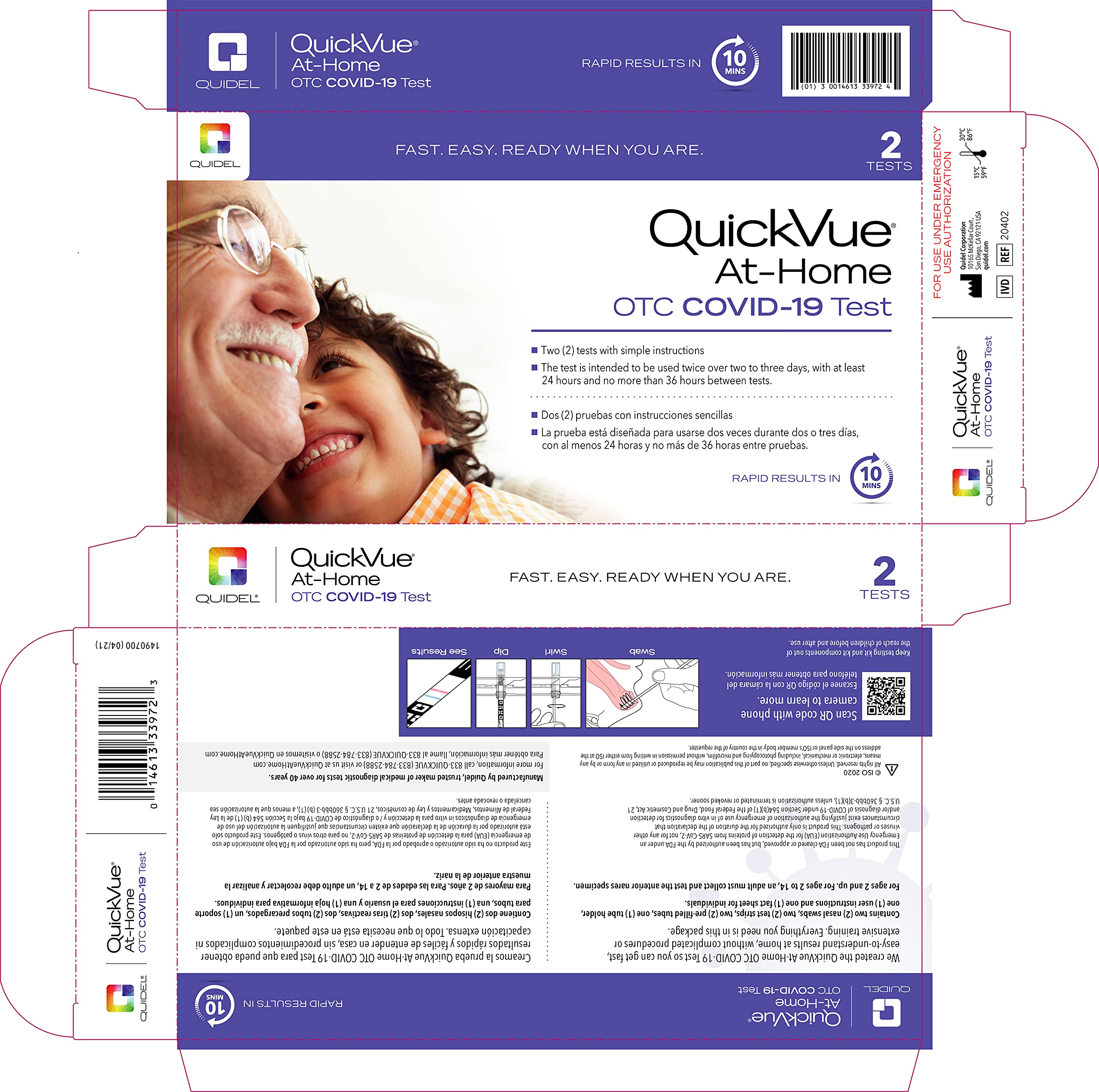 Quidel QuickVue At Home OTC COVID 19 Test Kit Self Collected Nasal quidel-quickvue-at-home-otc-covid-19-test-kit-self-collected-nasal