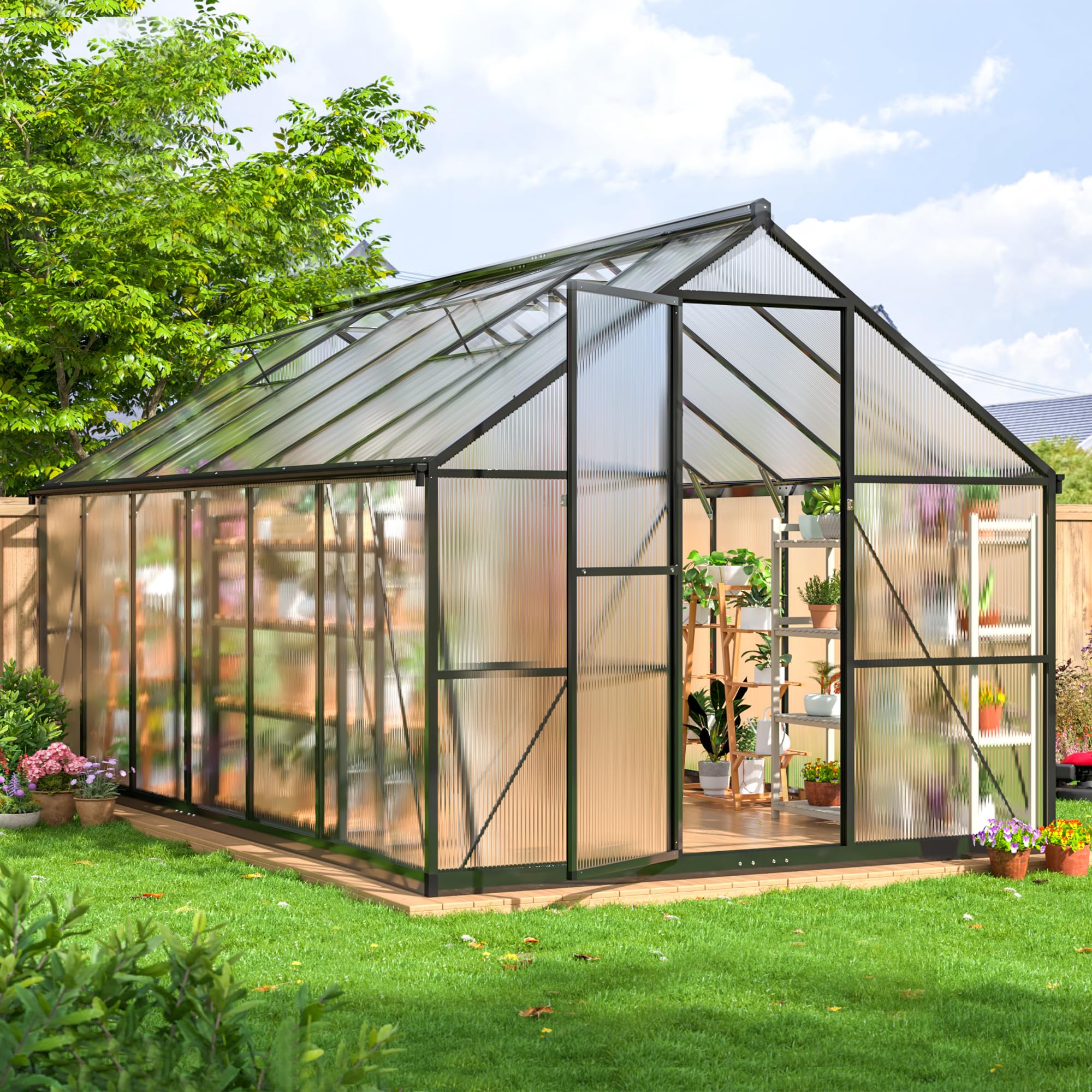 Amazon.com : AirWire 8x12 FT Greenhouse for Outdoors, Quick Setup ...