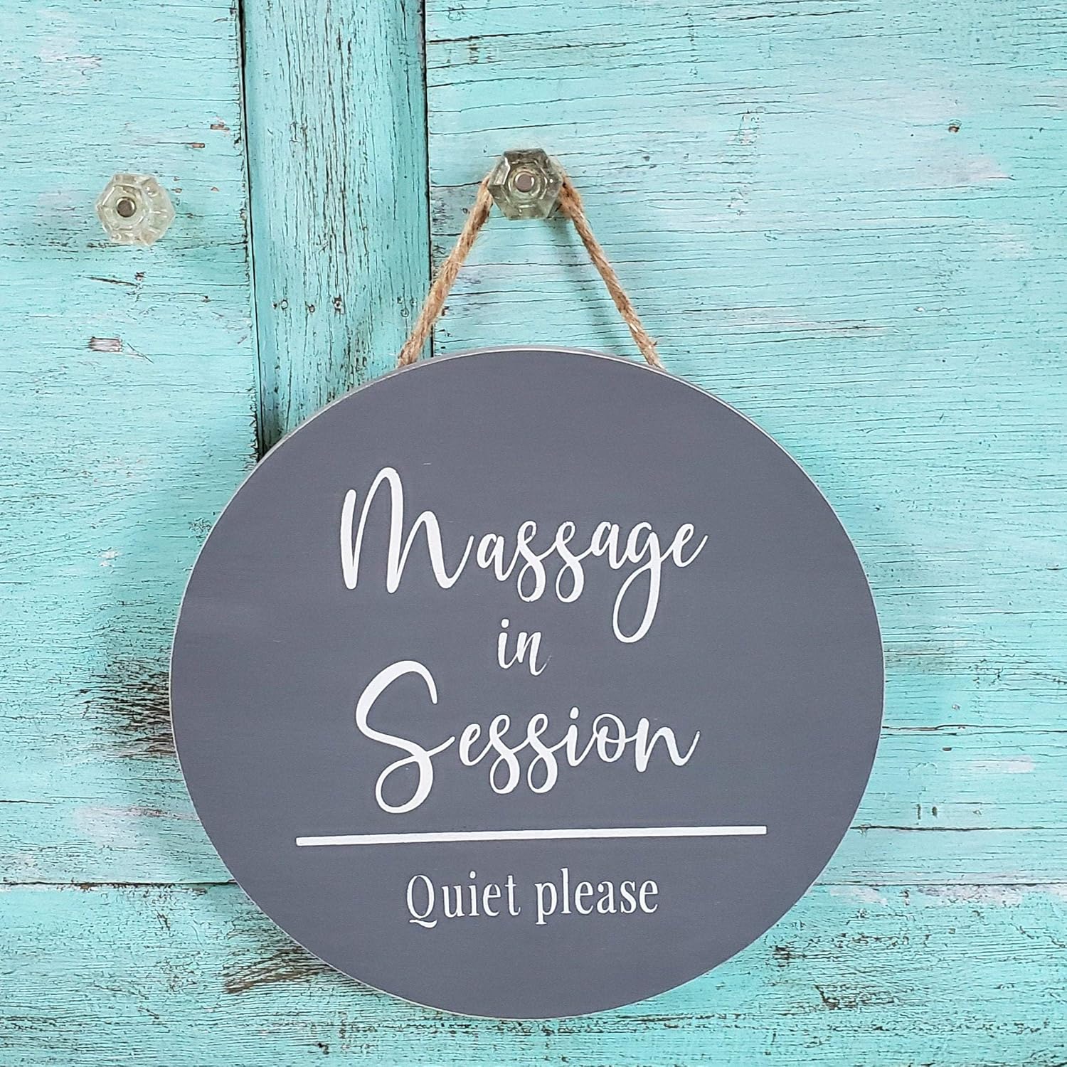 Amazon.com: Arupkeer Massage Sign - Round & Quiet, Therapy & Welcome ...