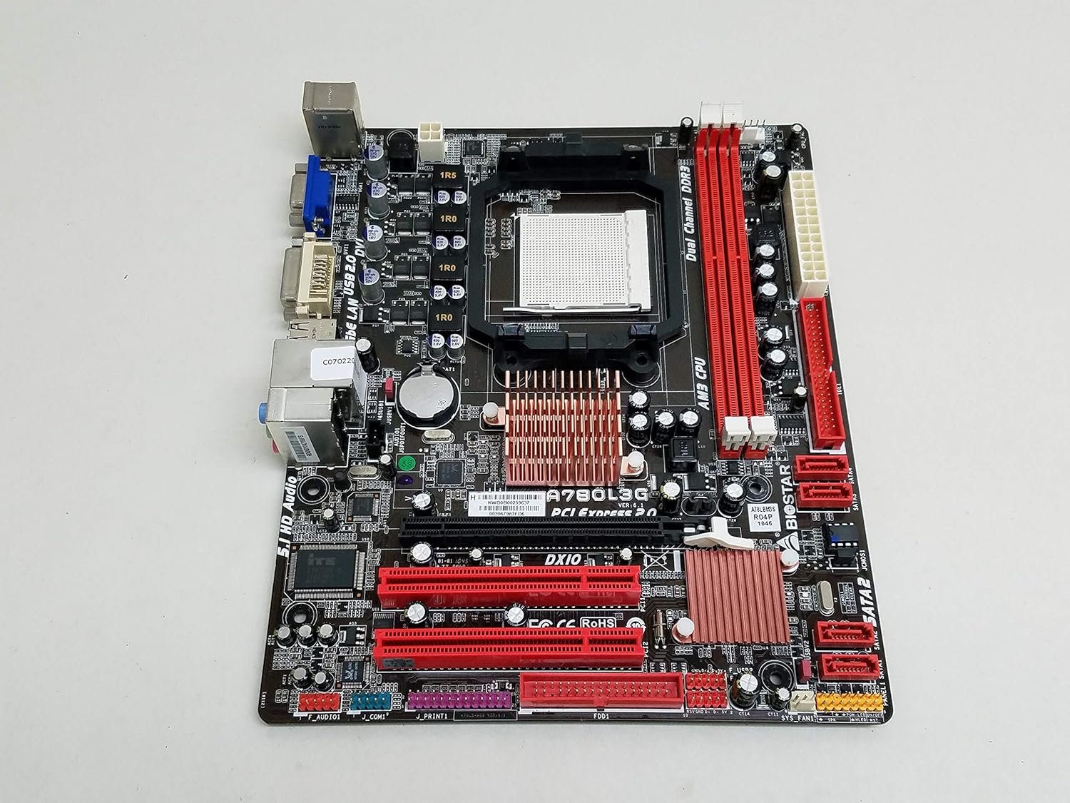Amazon.com: Biostar A780L3G AMD 760G Socket AM3 Micro-ATX Motherboard w ...
