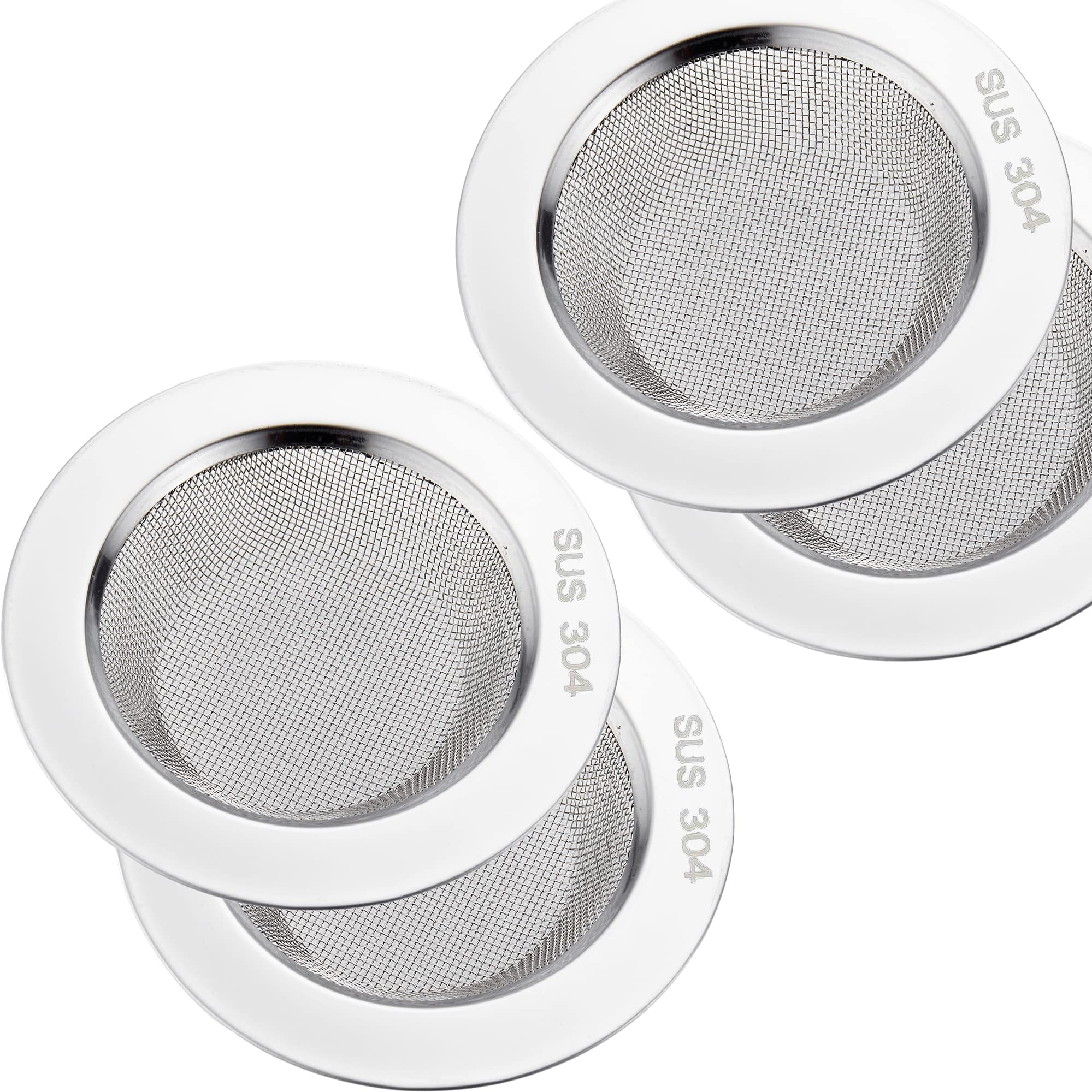 2 Pcs Kitchen Sink Strainer, 4.5 inch Kitchen Sink Drain Strainer ...