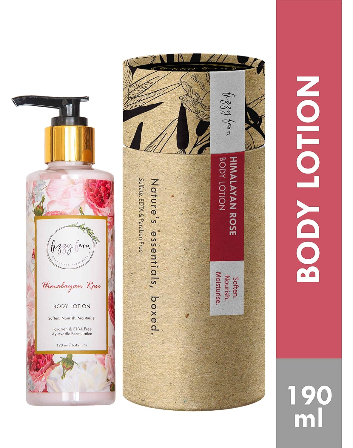 Buy Fizzy Fern Himalayan Rose Body Lotion, Sulfate & Paraben Free with ...
