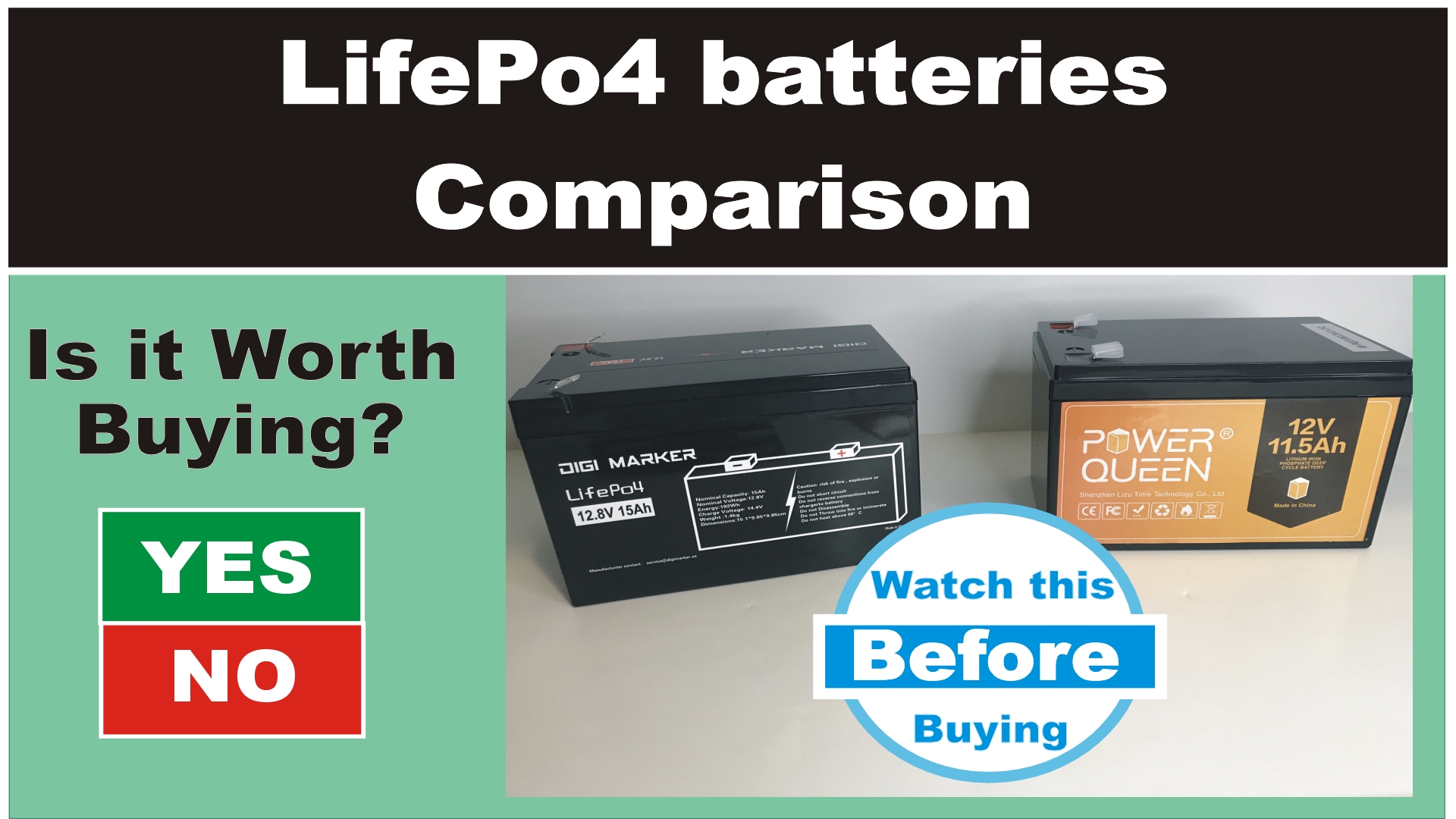 Watch Watch this first. 12.8V LiFePO4 batteries #thisorthat on Amazon Live