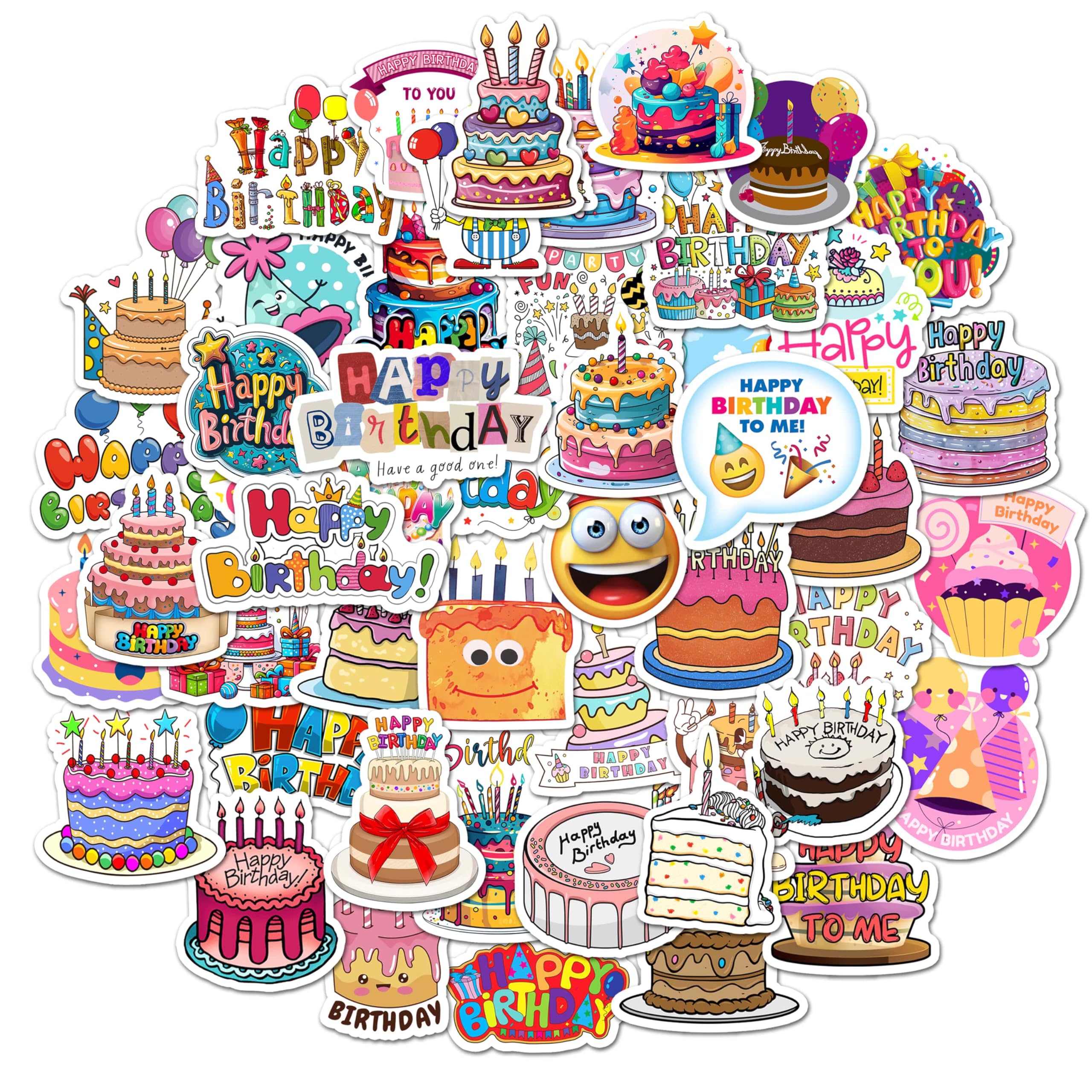 Amazon.com: BEATRI Happy Birthday Stickers, Cute Birthday Stickers ...