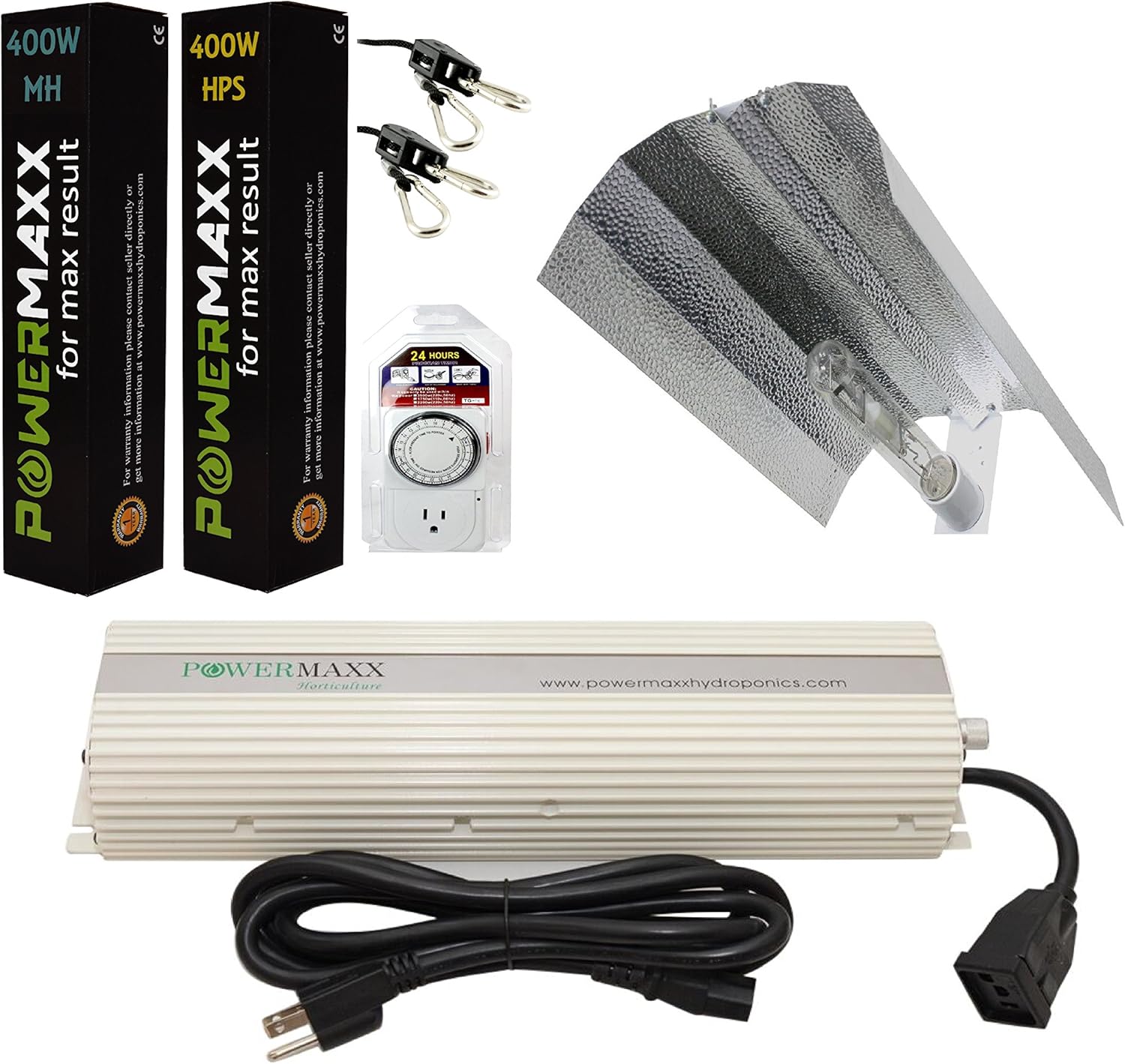Amazon.com : Powermaxx GLSETWL9 400-Watt Light Digital Dimmable HPS MH ...