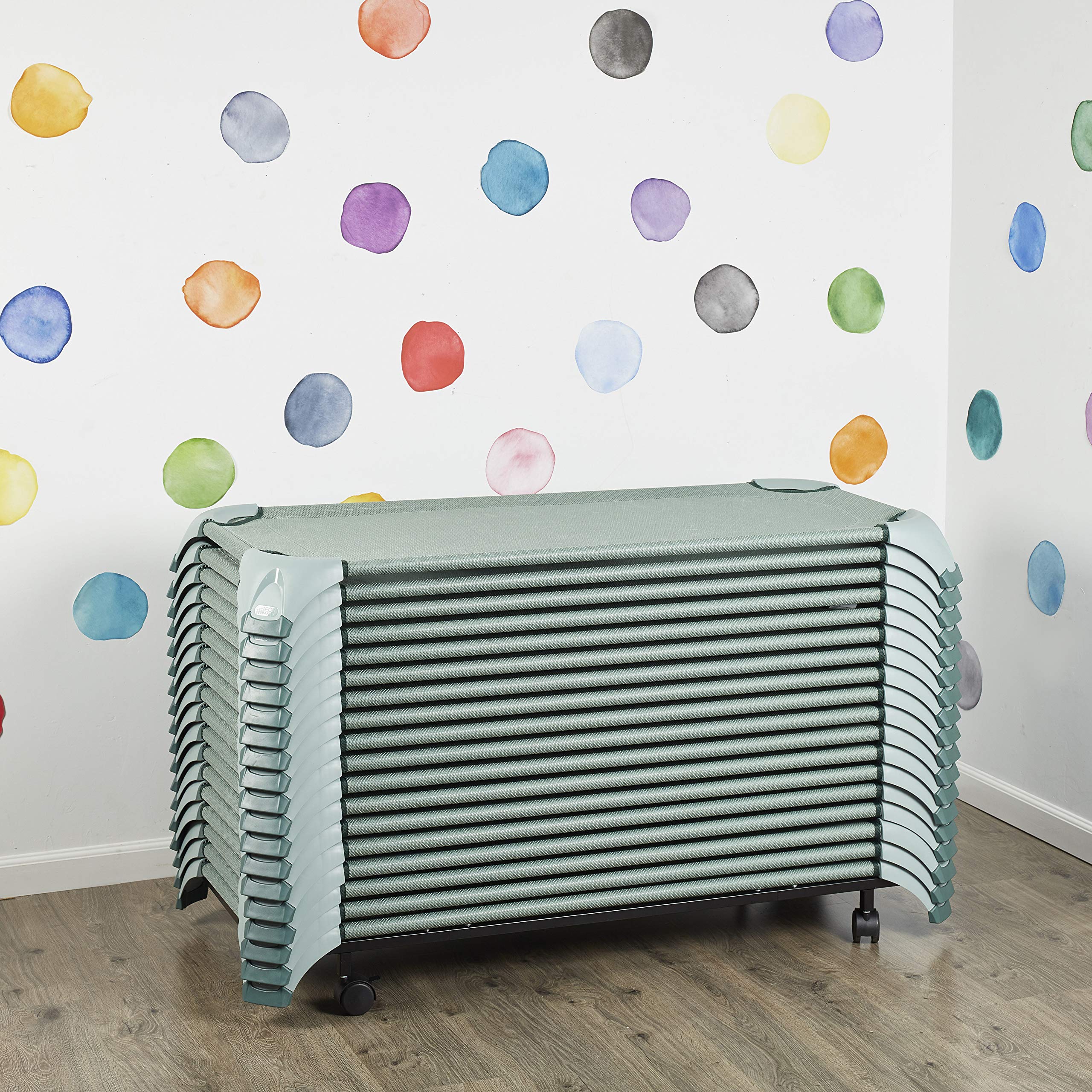 ECR4Kids Cozy Cot Trolley, Classroom Mobile Cot Storage Cart, Preschool ...