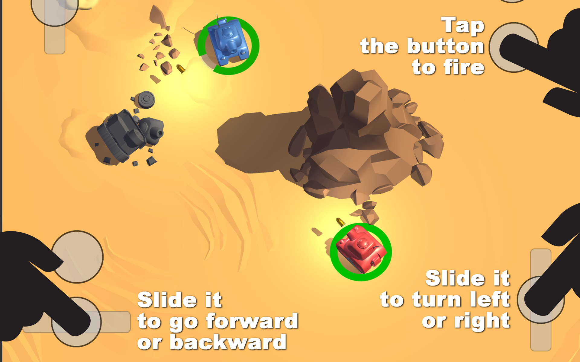 Tanks 3D for 2 players on 1 device - split screen - Play with your ...