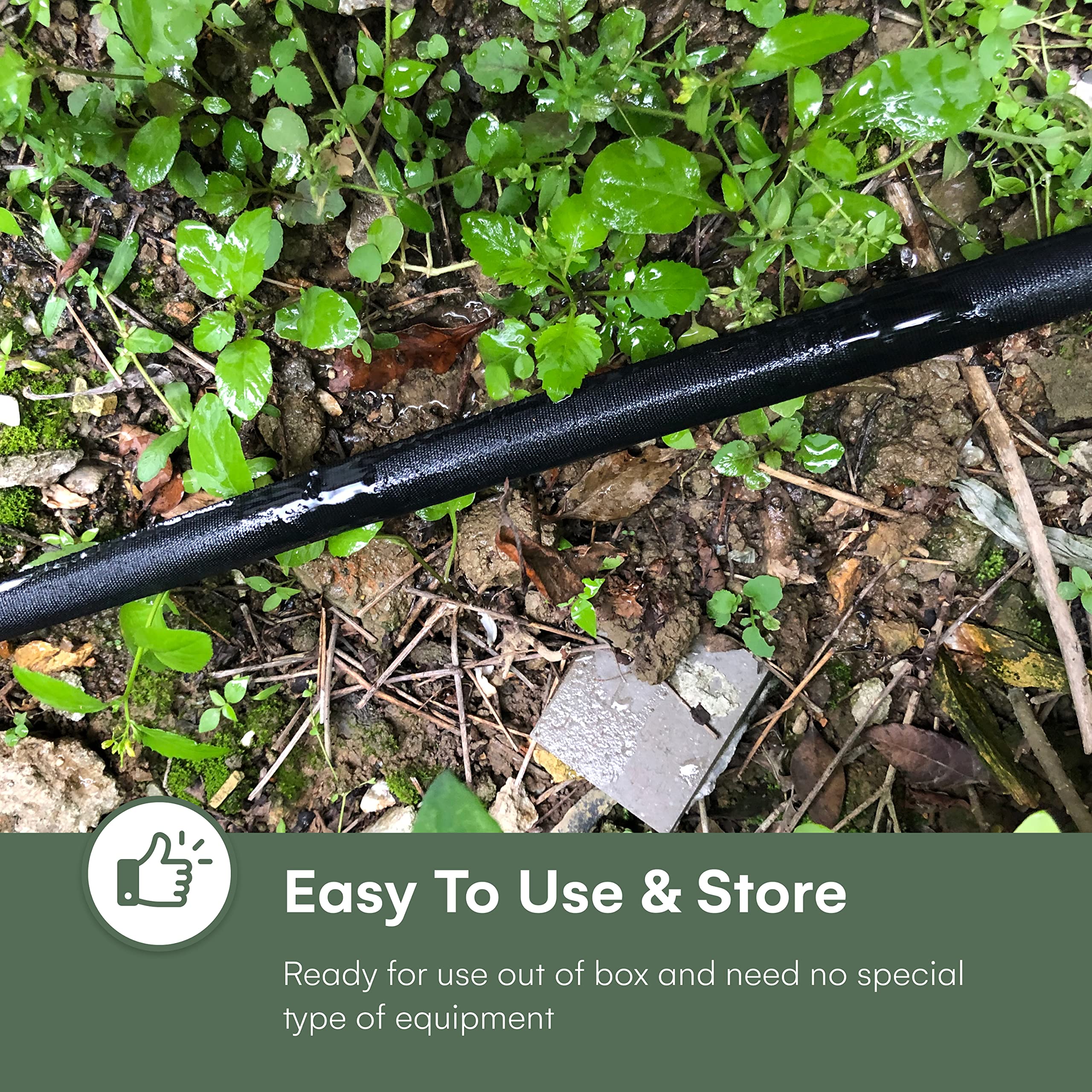 2WAYZ Soaker Hose 50ft - Efficient Permeation, Water-Saving, Drip ...