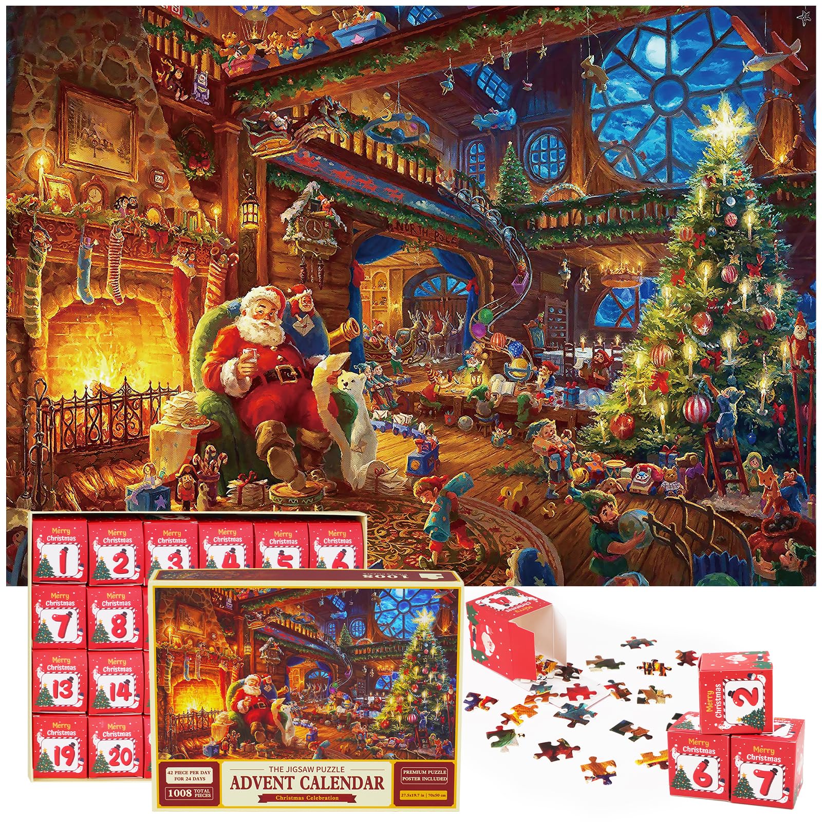 Snapklik.com : Ktinnead 2024 Puzzle Advent Calendar, 1008 Pieces Jigsaw ...