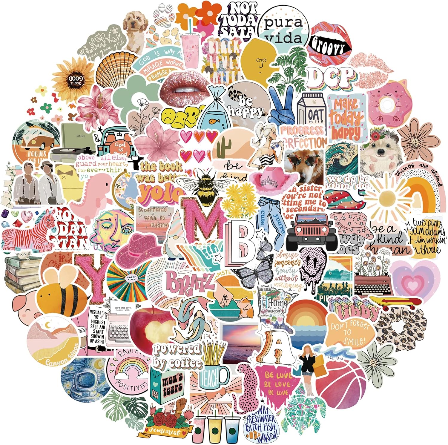 Cute Stickers Aesthetic 200PCS VSCO Aesthetic Stickers Pack,Funny ...