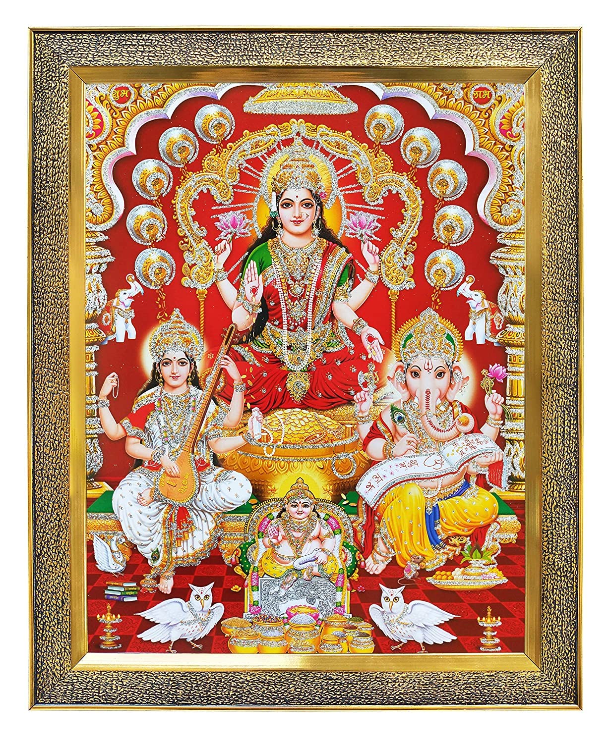 Buy Laxmi | Lakshmi | Mahalaxmi | Ganesh | Saraswati | Dhan Kuber Photo ...