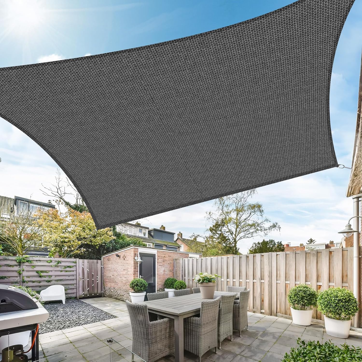 Tagneflor Malla De Sombra Para Exteriores 4 X 6m Tela De Sombra Toldo