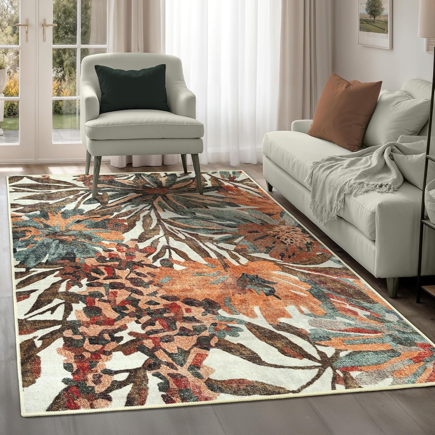 Arty Rugs Machine Washable Rug, 122x170cm, 75% Recycled Cotton, Short ...