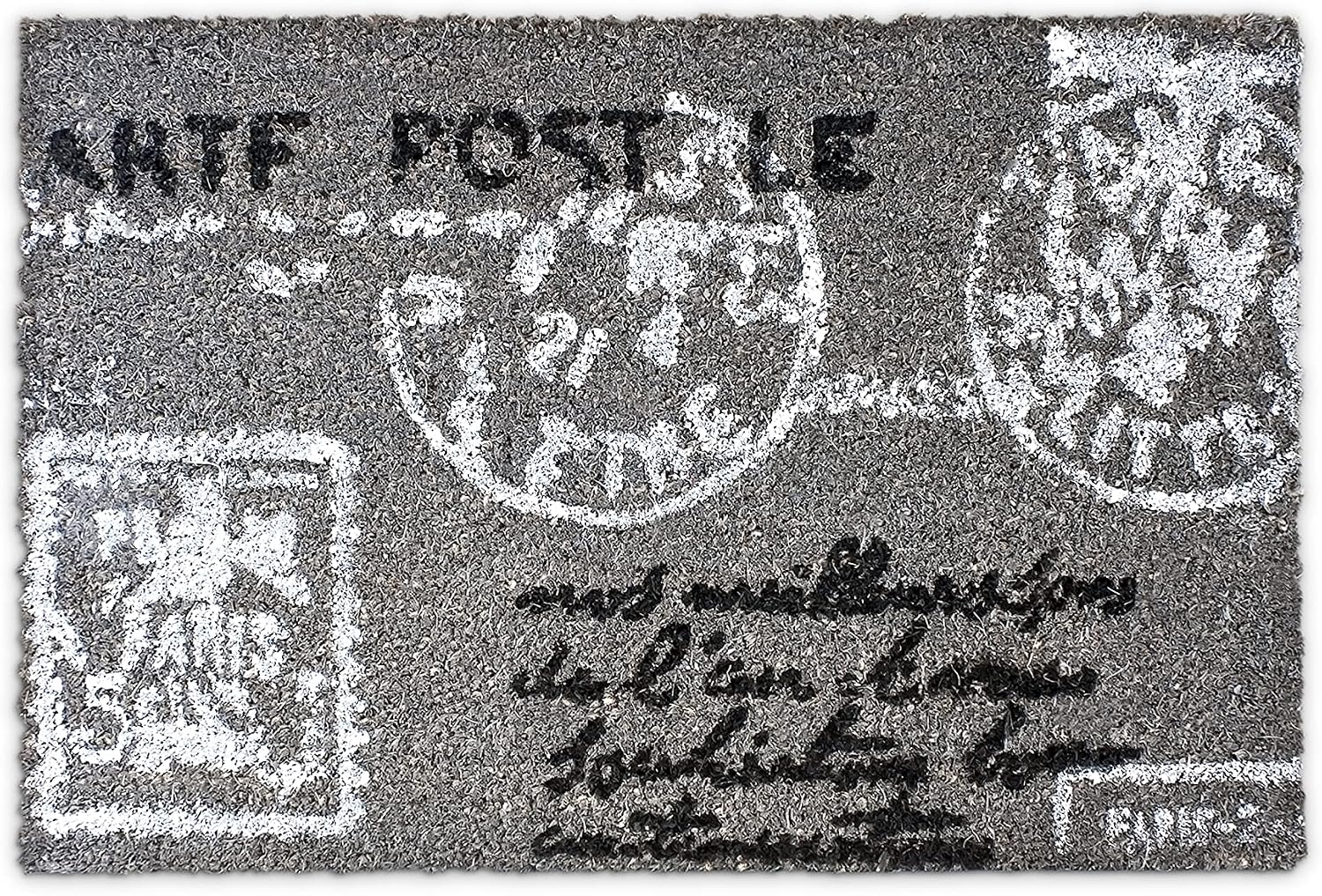 Relaxdays Coconut Fibre POSTCARD Doormat 40 x 60 cm Coir Welcome Mat ...