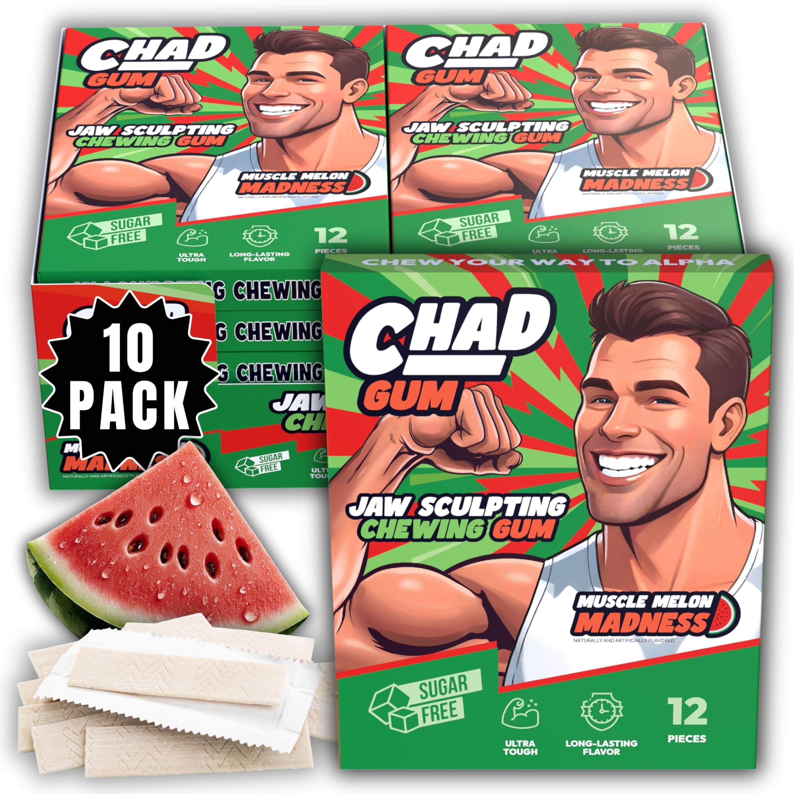 Amazon.com : Chad Gum Ultra-Hard Jaw Sculpting Chewing Gum | 6 Month ...