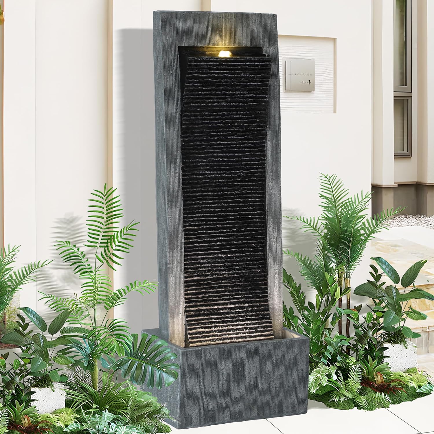 Amazon.com: Dephet 49.6" H Water Fountains Outdoor Garden Decor - Water ...