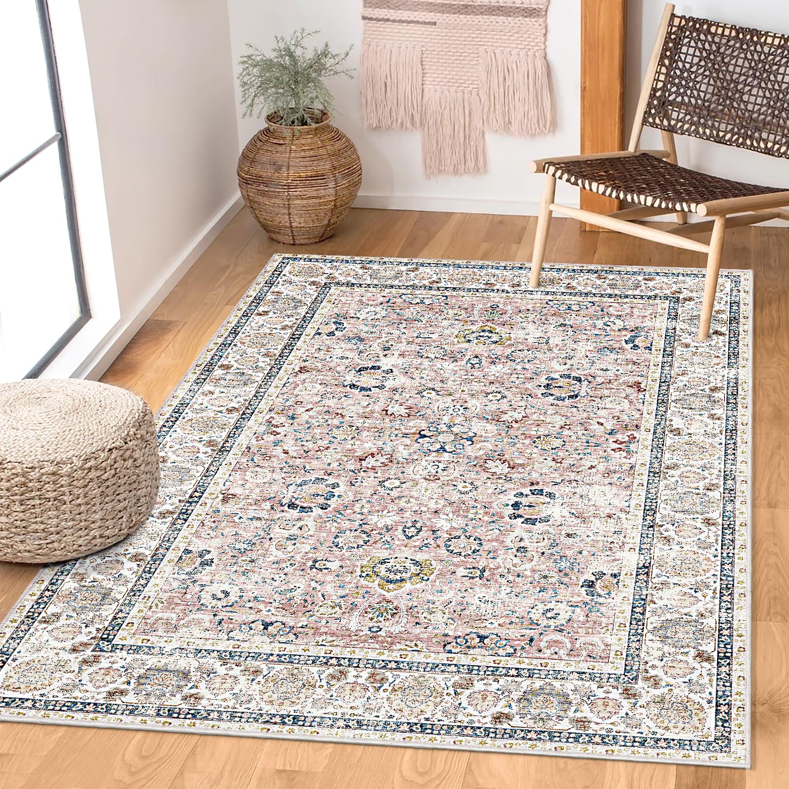 Deerly Washable Rug 3x5 Area Rugs with Non-Slip Backing for Bedroom ...