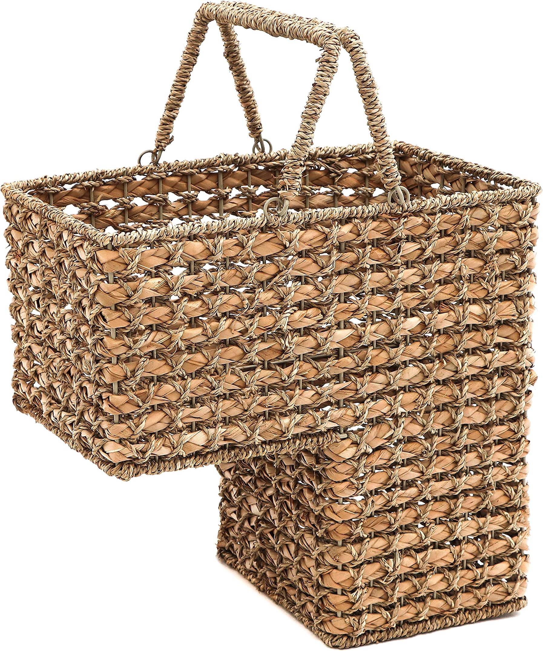 Amazon.com: Trademark Innovations 14.5" Plastic Wicker Storage Stair ...