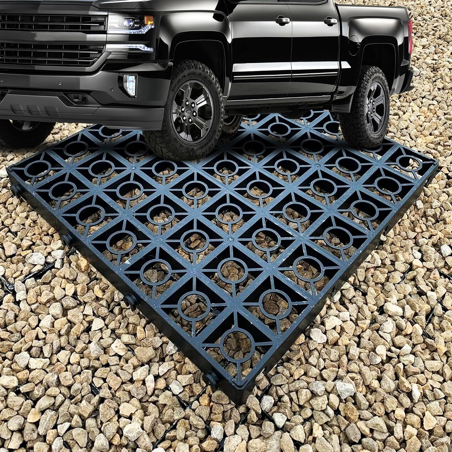 24 x Paving Driveway Grids Black Ideal For Turf Grass Lawn Path Gravel ...