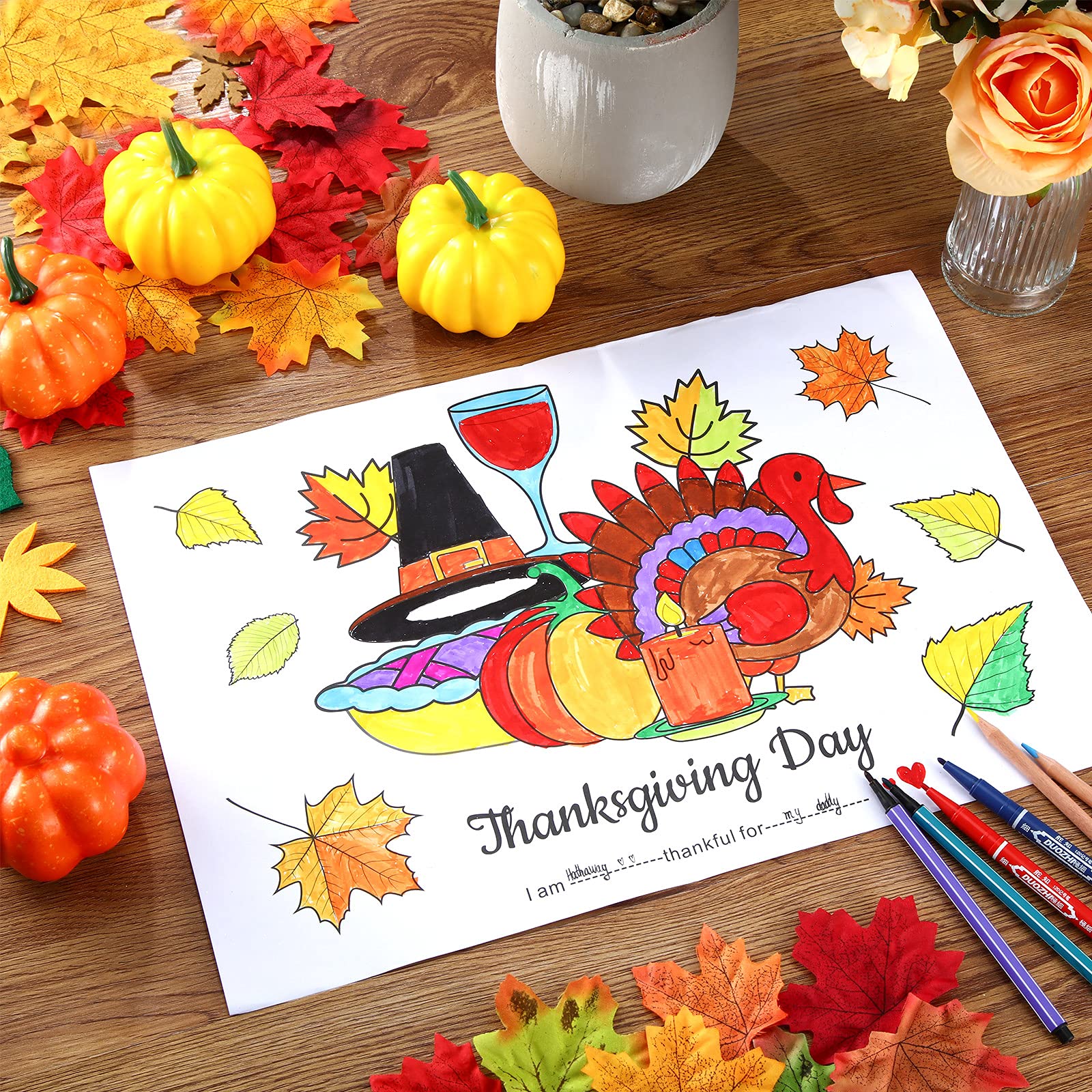 Thanksgiving Paper Placemats Thanksgiving Coloring Placemats With Free
