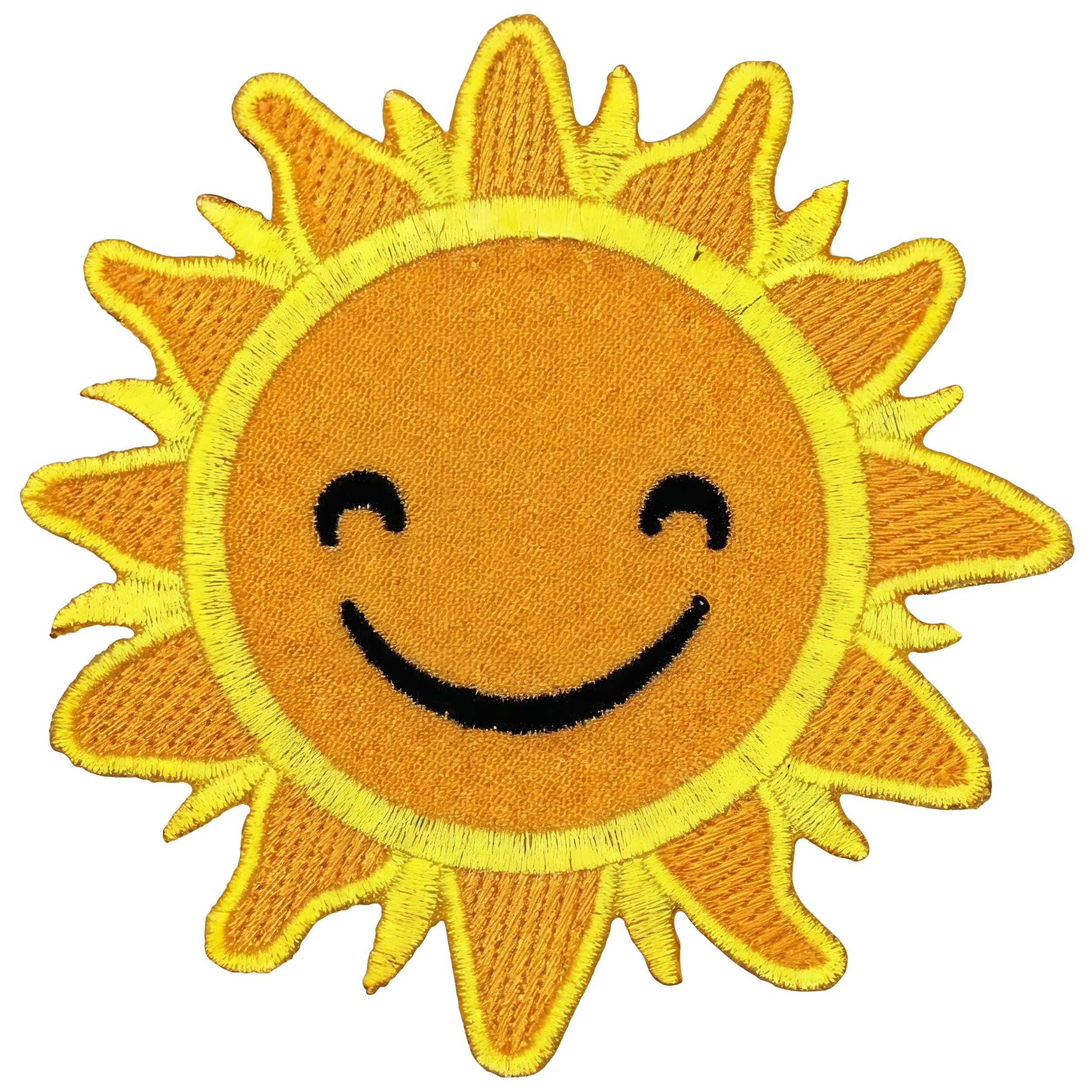 Amazon.com: 3.5" Sun Iron On Patch - Embroidered Kids Children Sun Iron ...