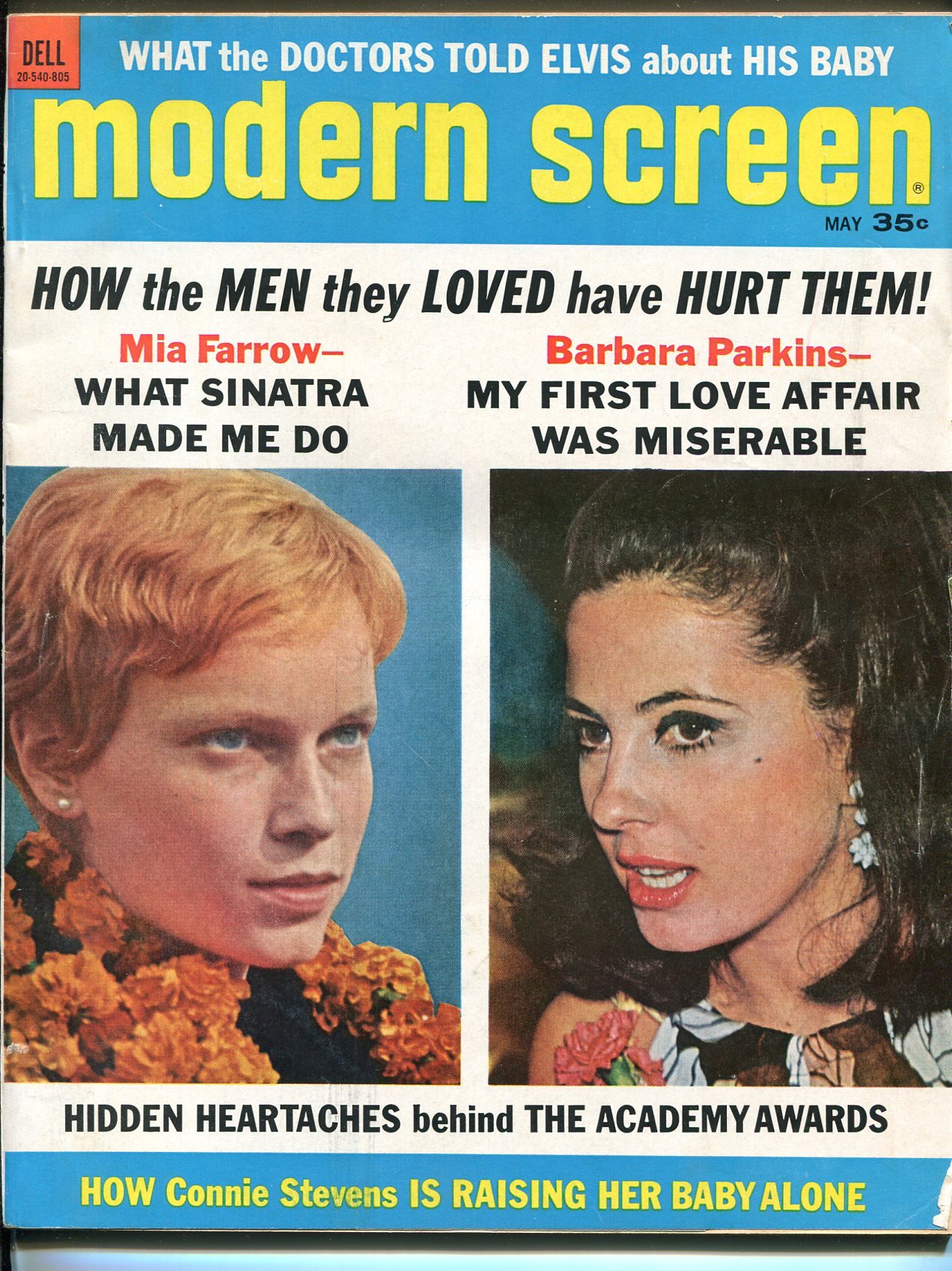 Buy Modern Screen 5/1968-Dell-Barbara Perkins-Mia Farrow-Sharon Tate-Nick Adams-VG Online at ...