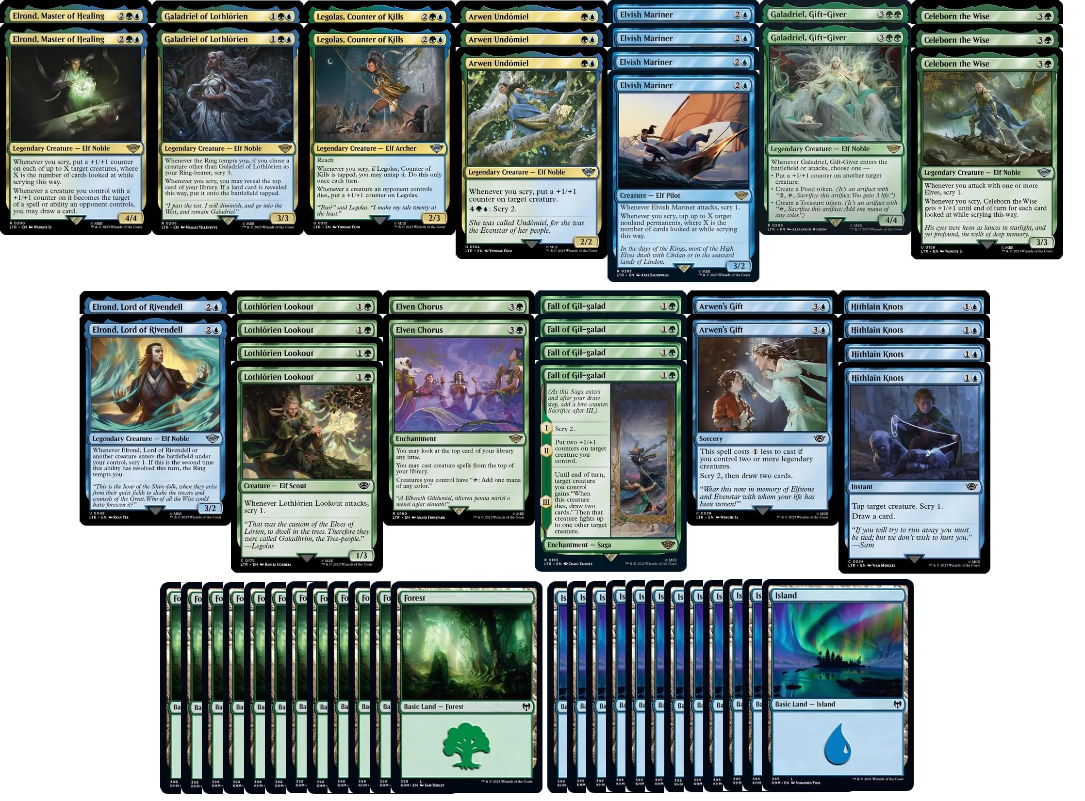 Amazon.com: Elite Elf Scry Deck - Blue Green Simic - LOTR Lord of The ...