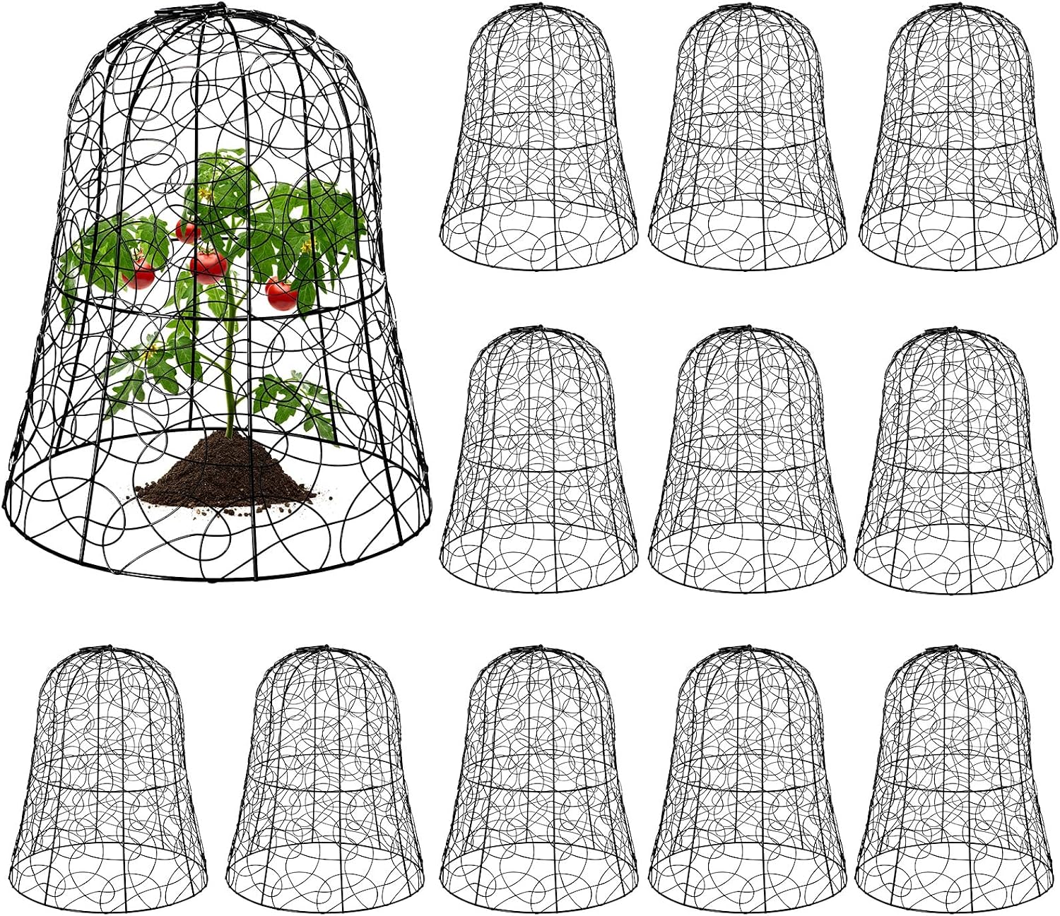 Amazon.com : Qunclay 12 Pack Chicken Wire Cloche Plant Protector 12 x ...