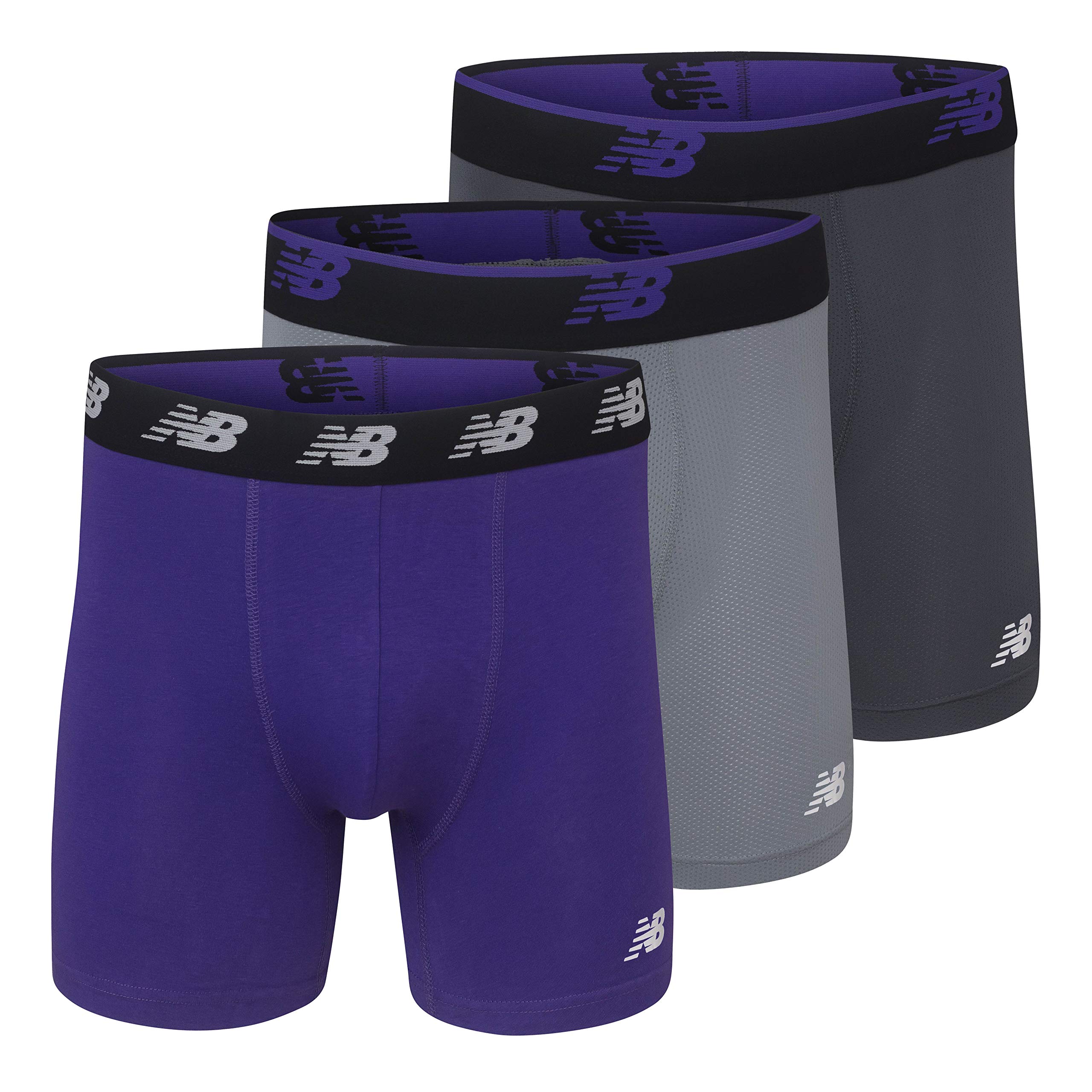 Snapklik.com : New Balance Mens No Fly Mesh Jersey Boxer Brief ...