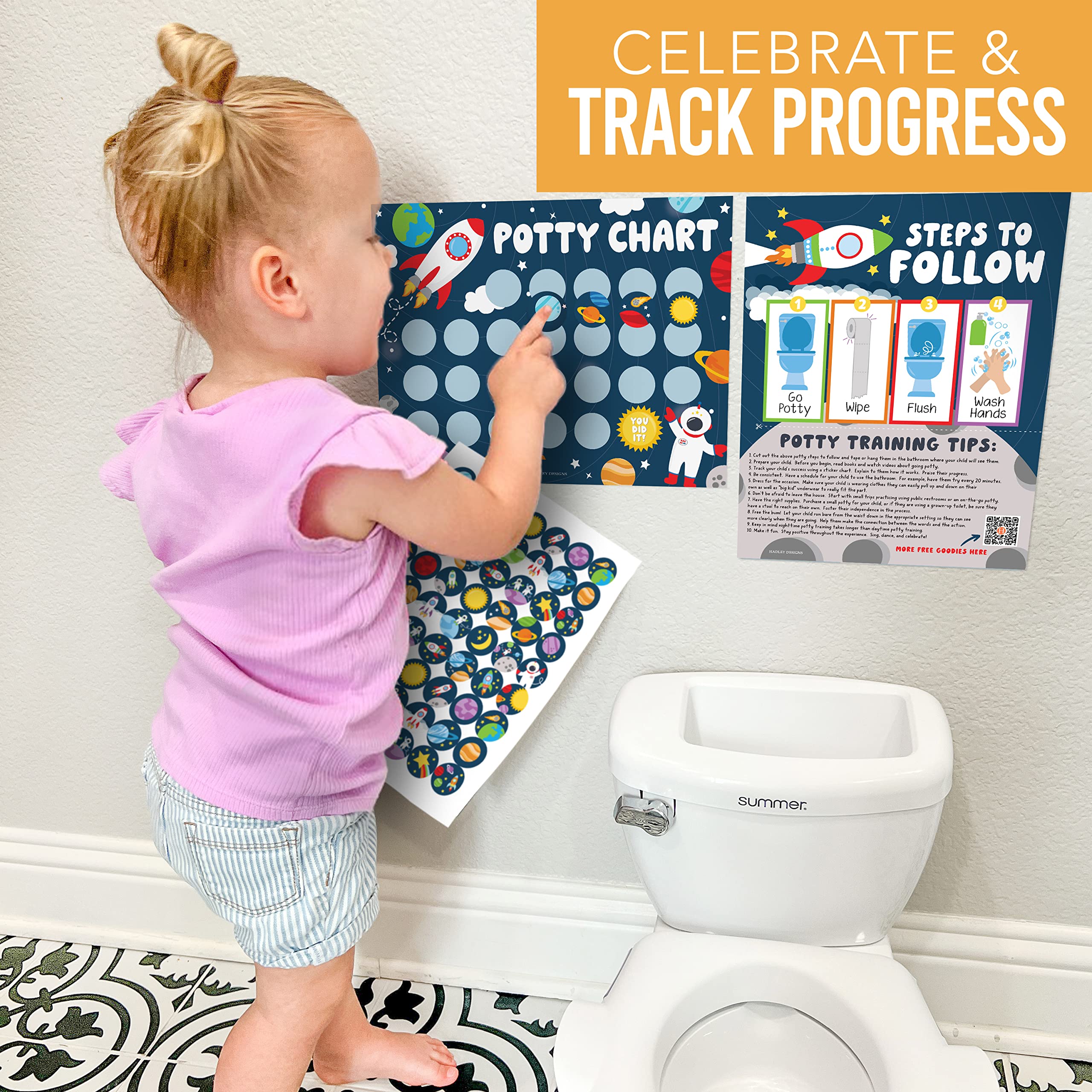 Snapklik.com : Space Sticker Chart For Kids Potty Training Chart For ...
