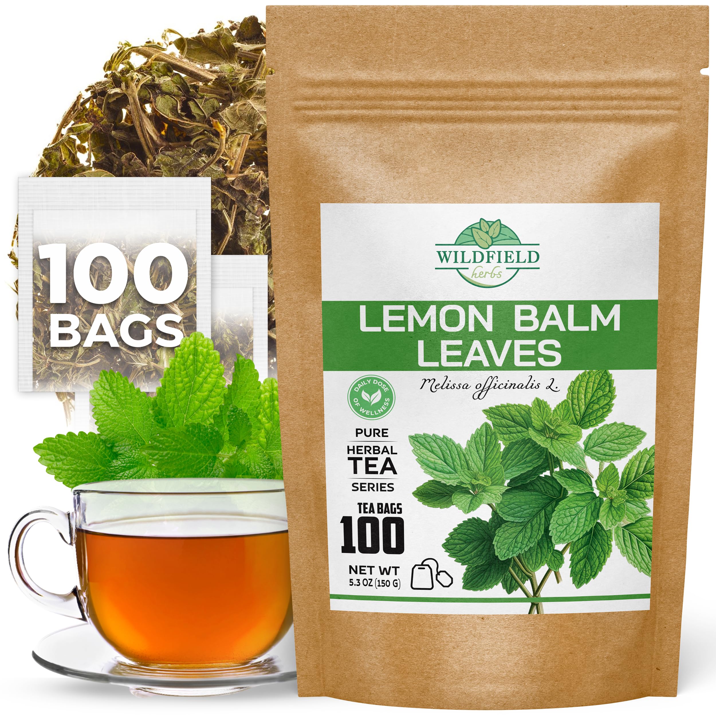 Amazon.com : 100 Bags Dried Lemon Balm Herb Frontier Loose Lemon Balm ...