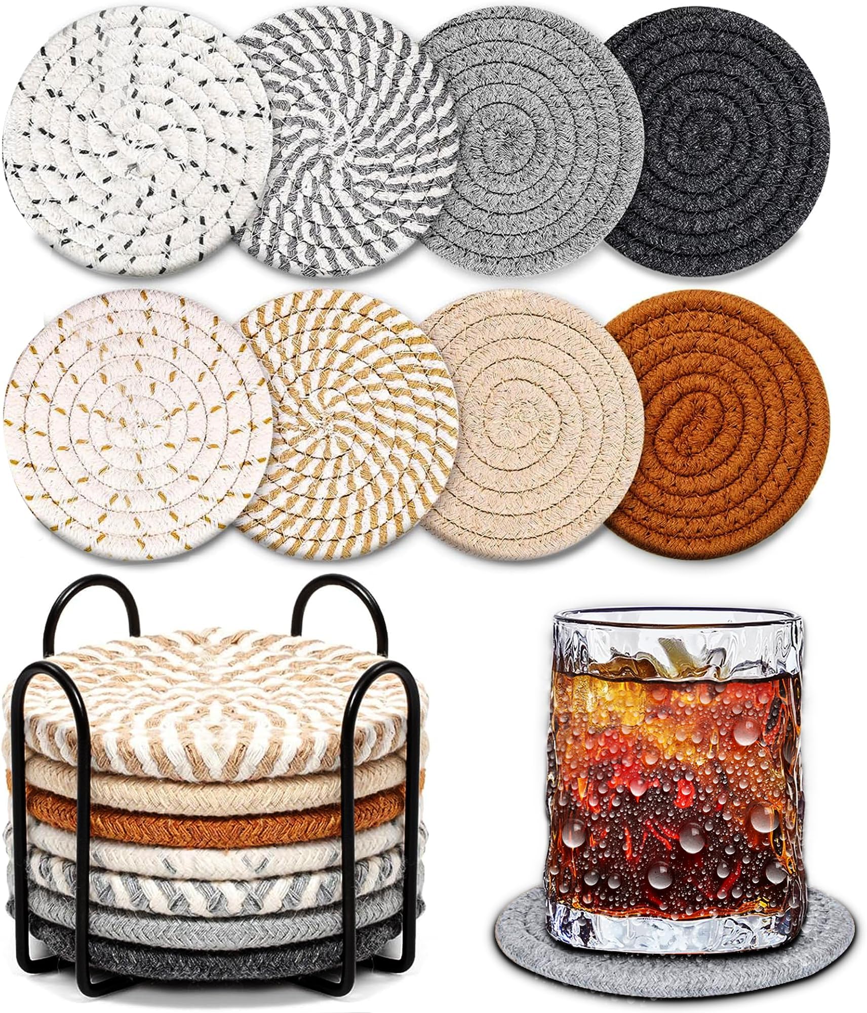 Amazon.com: Farmhouse Coasters, Fall Decor, Home Decor Clearance, Dome ...