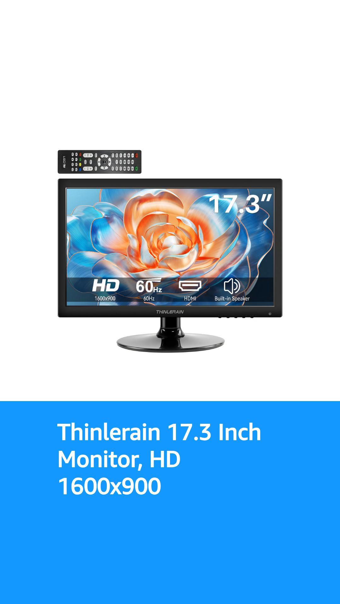 Thinlerain 17.3 Inch Monitor, HD 1600x900