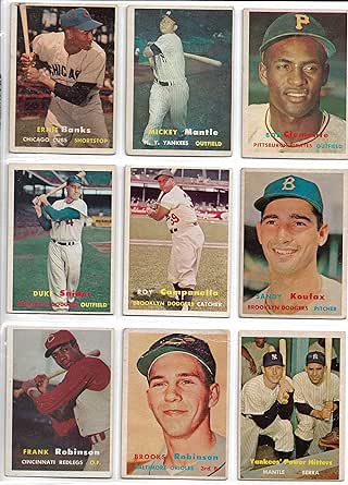 Amazon.com: 1957 Topps Baseball Complete Set 407 Cards VG overall ...