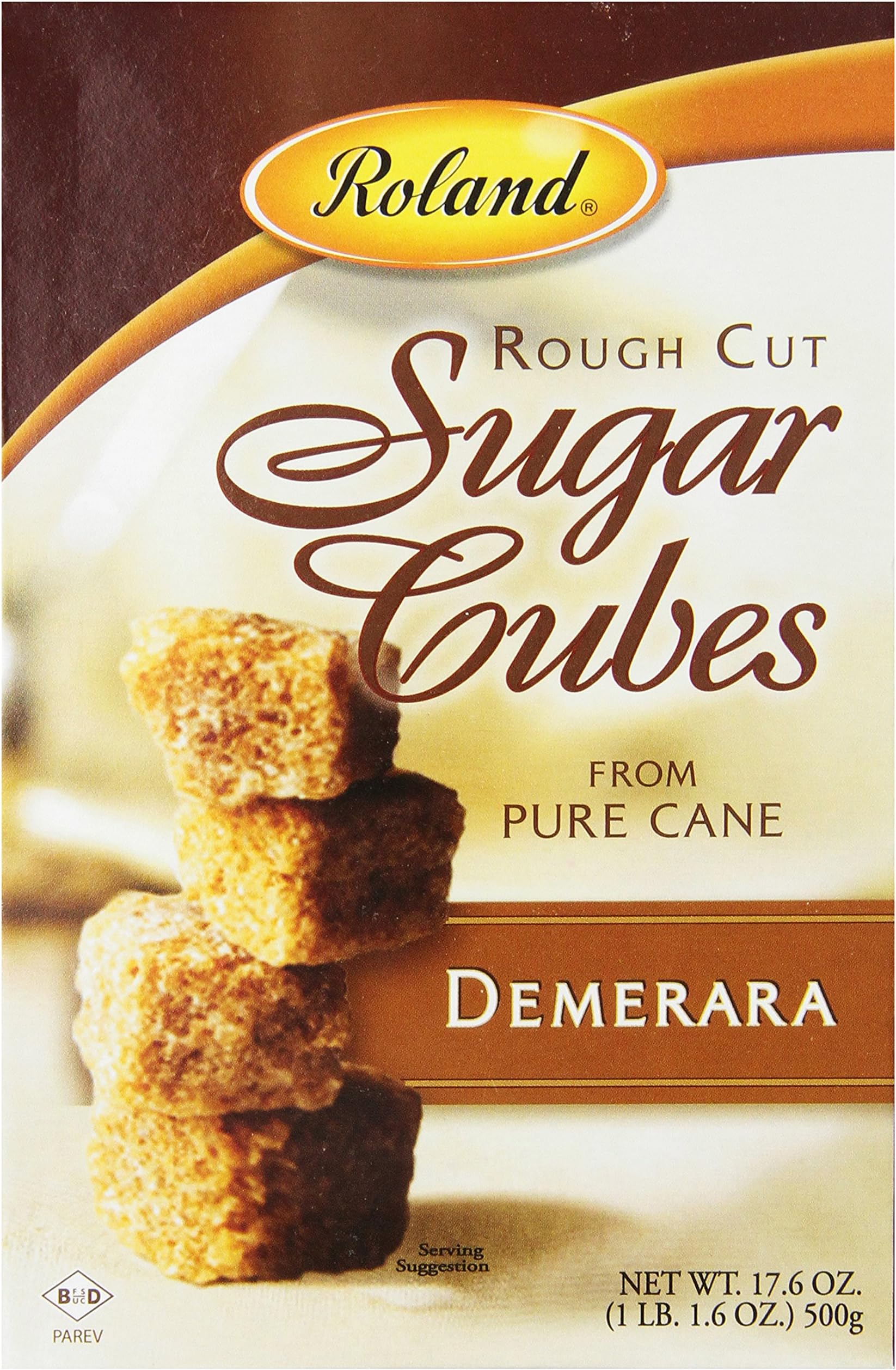 Amazon.com: Roland Rough Cut Demerara Sugar Cubes, 17.6-Ounce Boxes ...