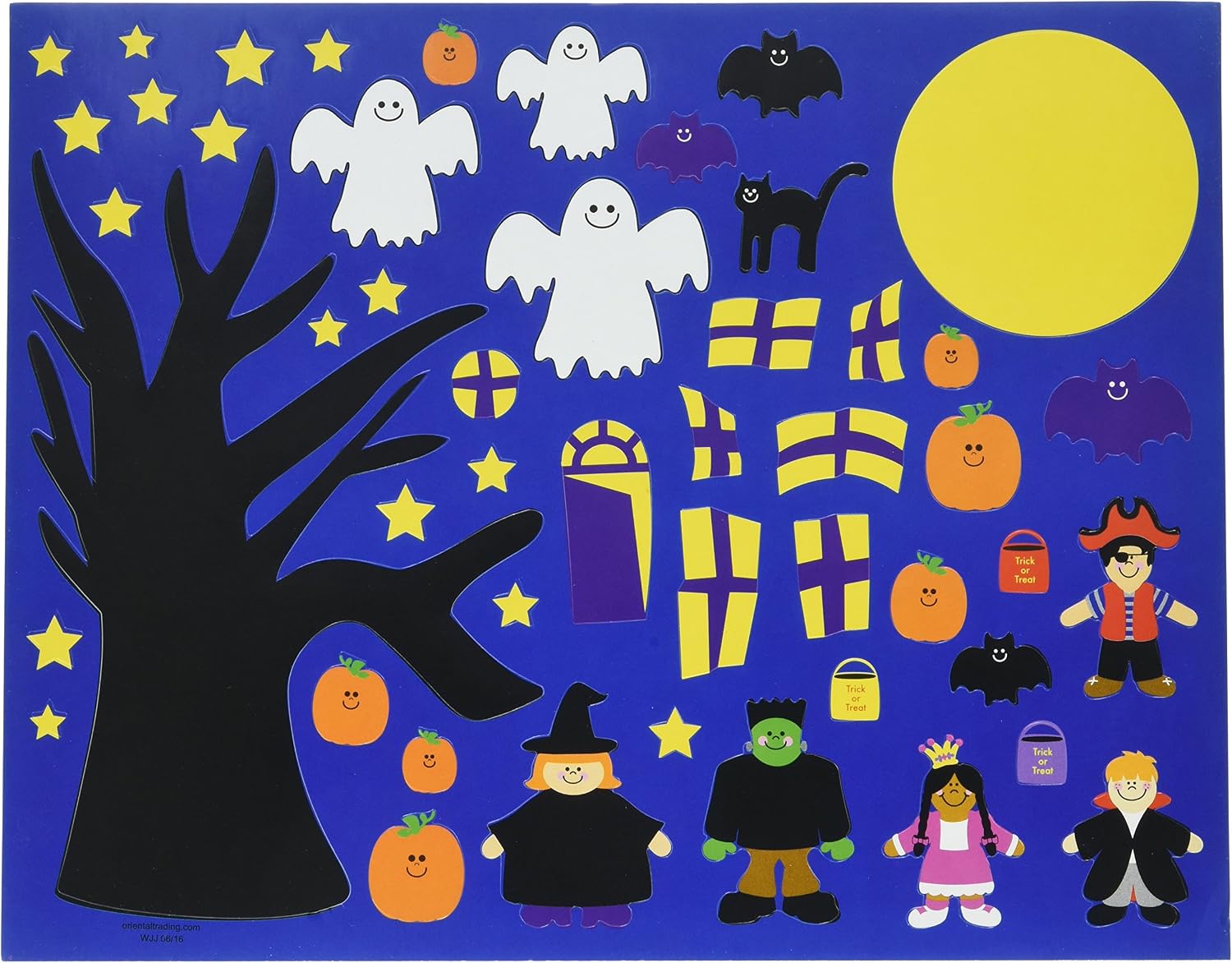 Amazon.com: Halloween Sticker Scene (12 Sets) Party Activity/Goody Bag ...