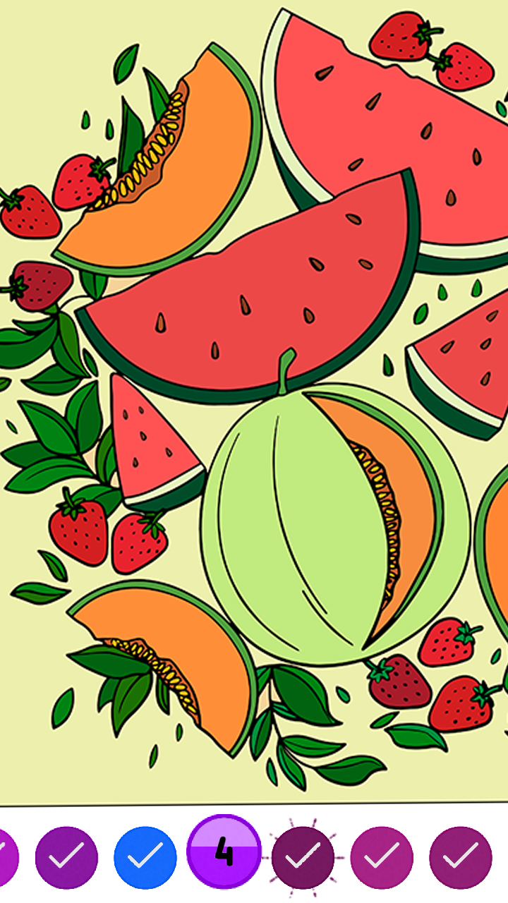 Fruits Color By Number Game - Kids Drawing Coloring Educational ...