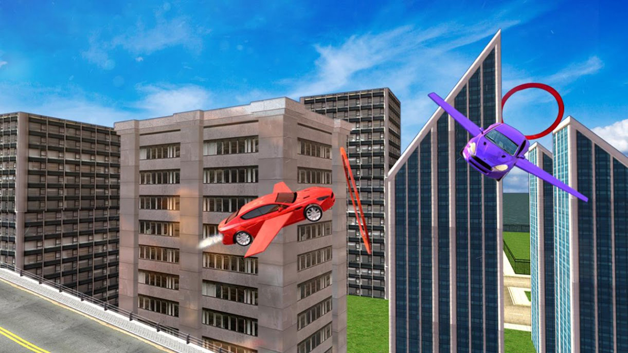 Extreme Flying Car Flight Pilot Simulator 3D: Futuristic Racing Driving ...