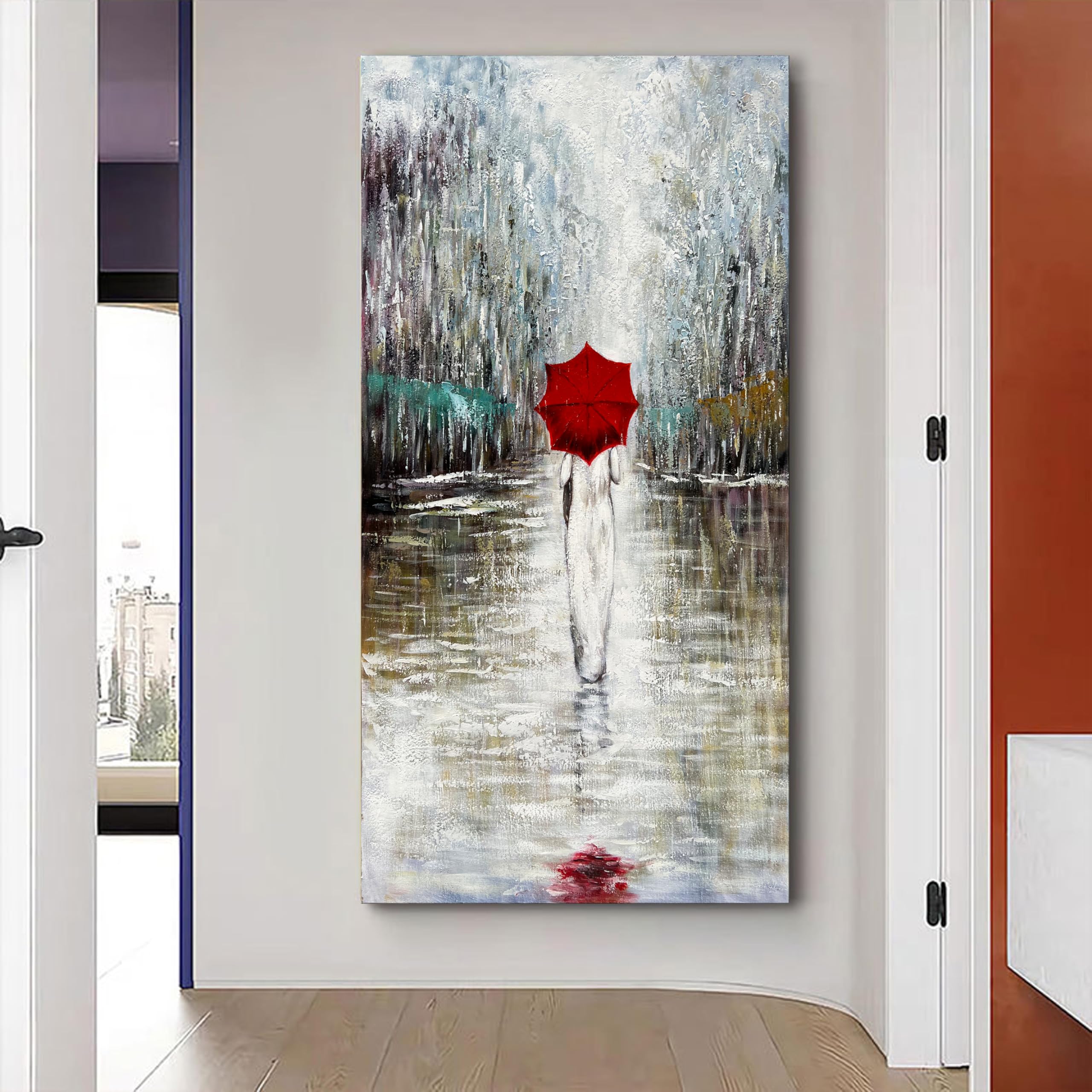 Art Hand-painted Landscape Oil Painting Contemporary Abstract Vertical ...