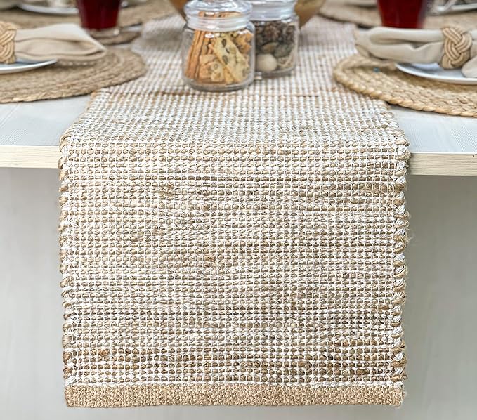 Amazon.com: Chardin home Natural Jute Table Runner 13x108 Inch ...