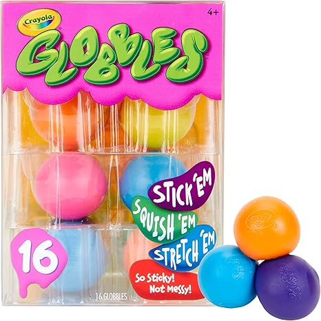 Crayola Globbles Fidget Toy (16ct), Sticky Fidget Balls, Squish Gift ...